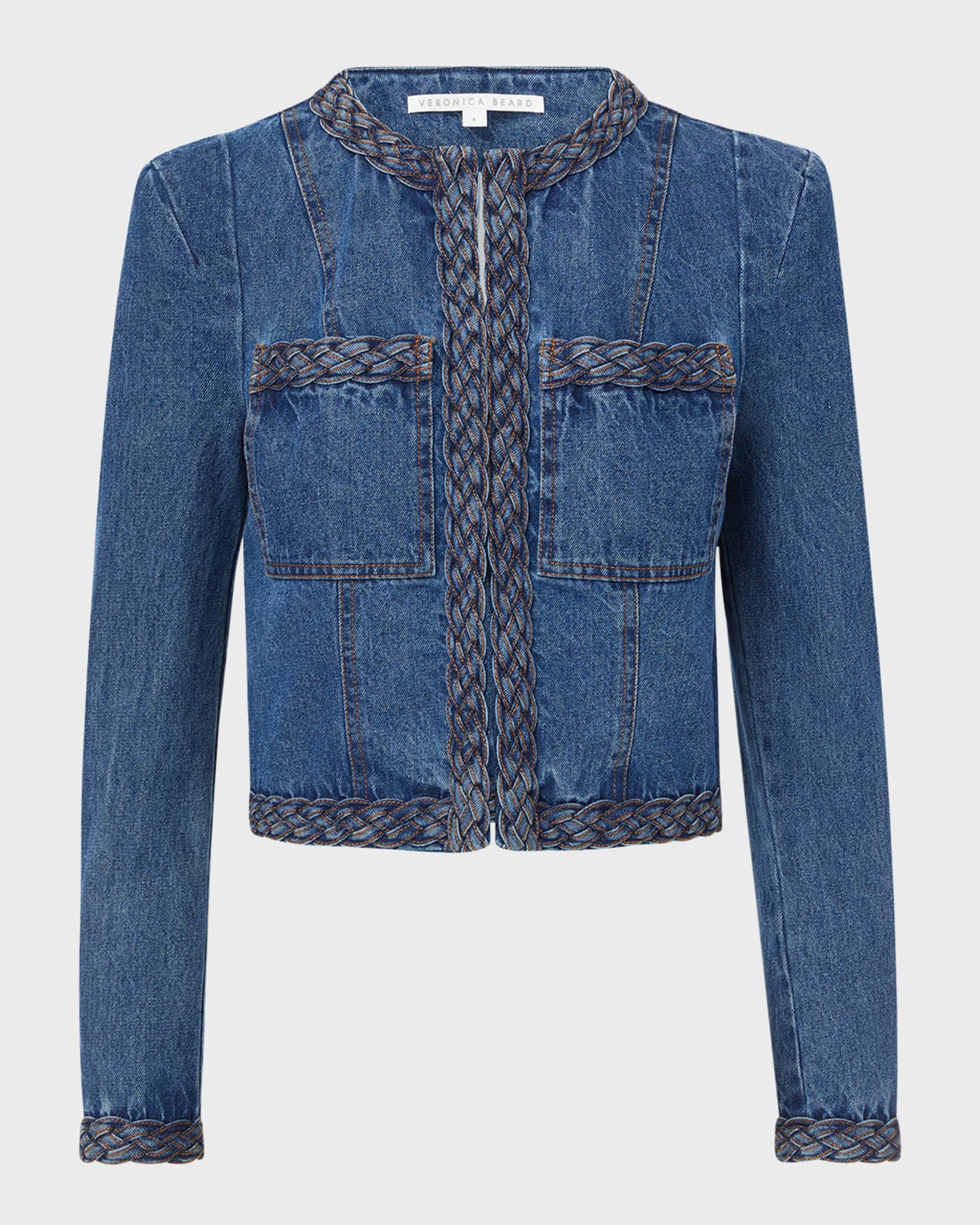 Veronica Beard Arrowe Tailored Denim Jacket | Neiman Marcus