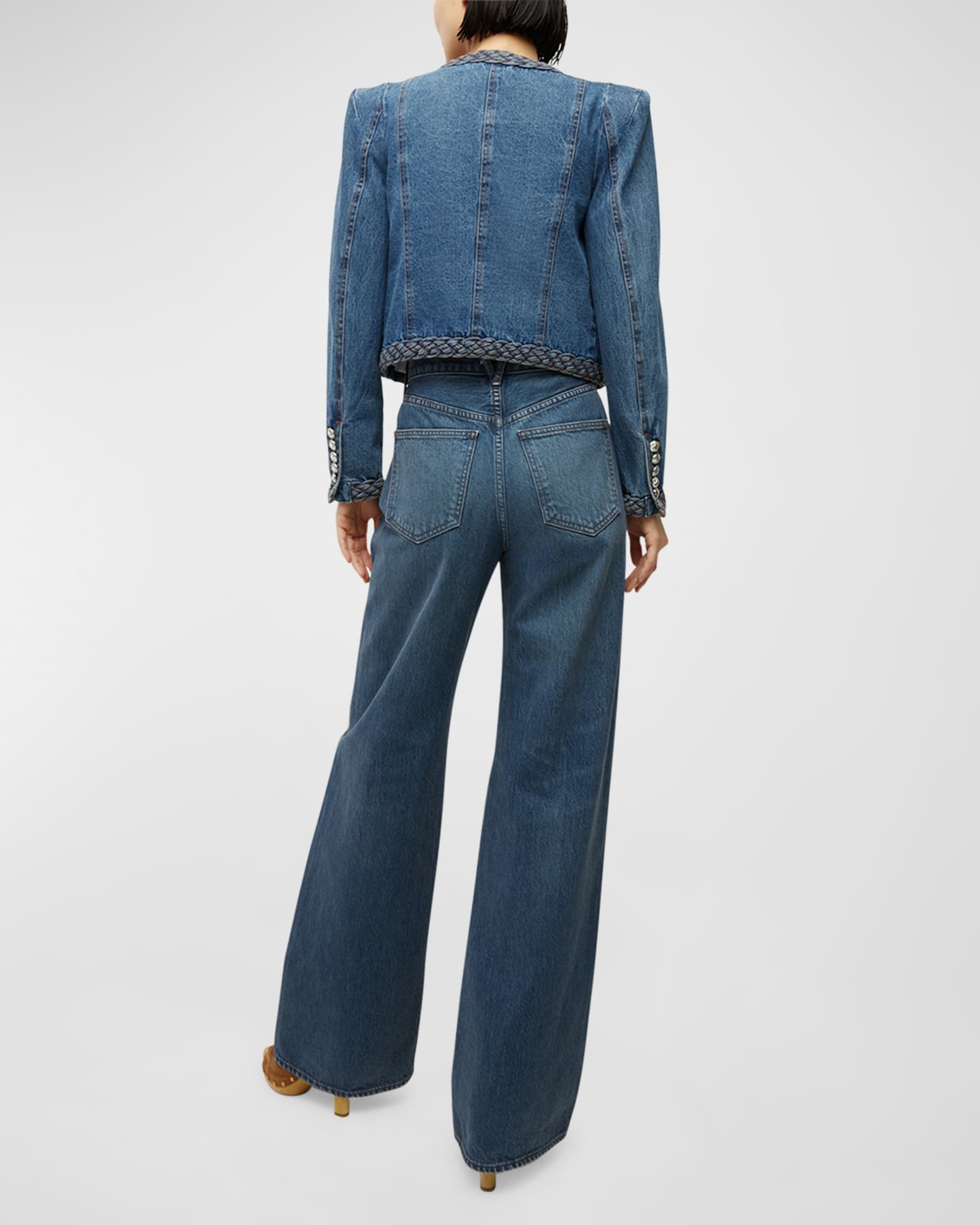 Veronica Beard Arrowe Tailored Denim Jacket | Neiman Marcus