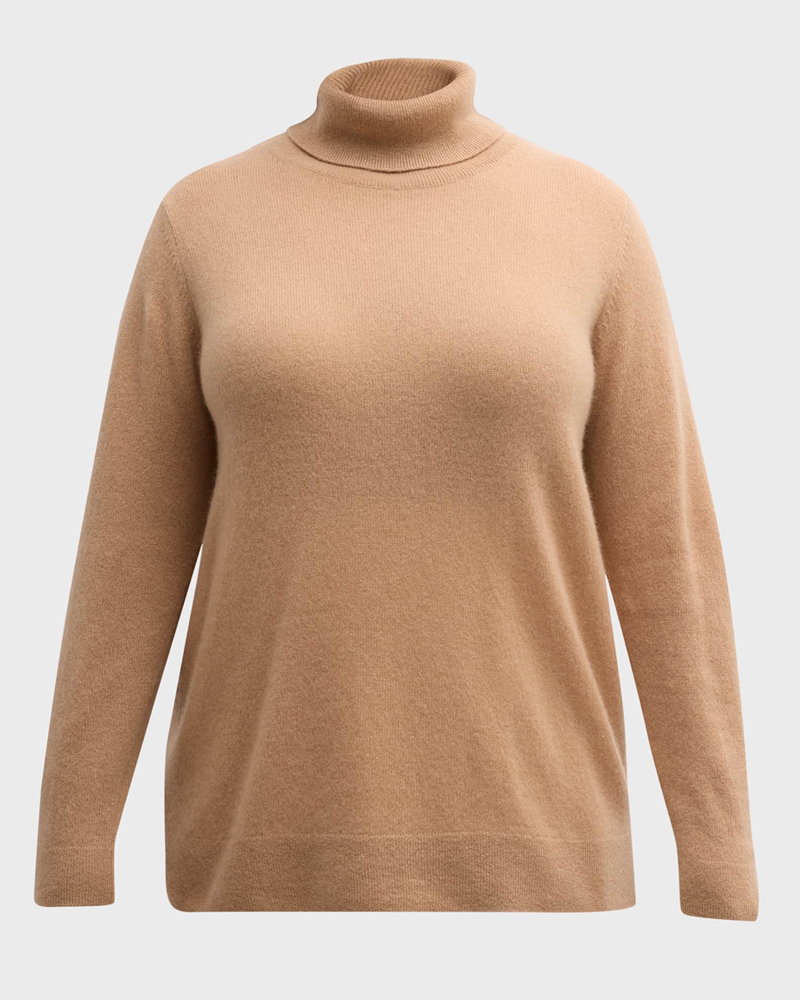 Neiman Marcus Cashmere Collection Plus Size Cashmere Turtleneck