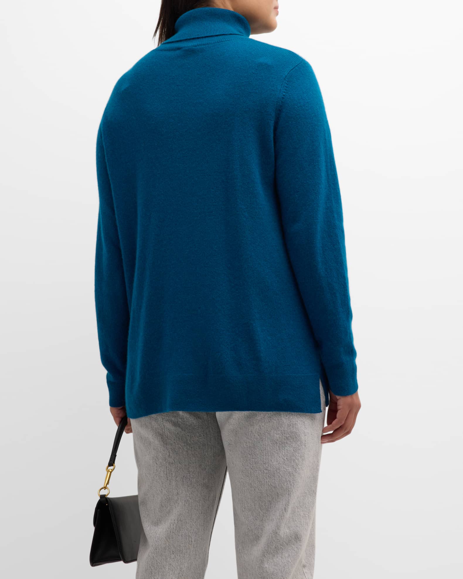 Neiman Marcus Cashmere Collection Plus Size Cashmere Turtleneck