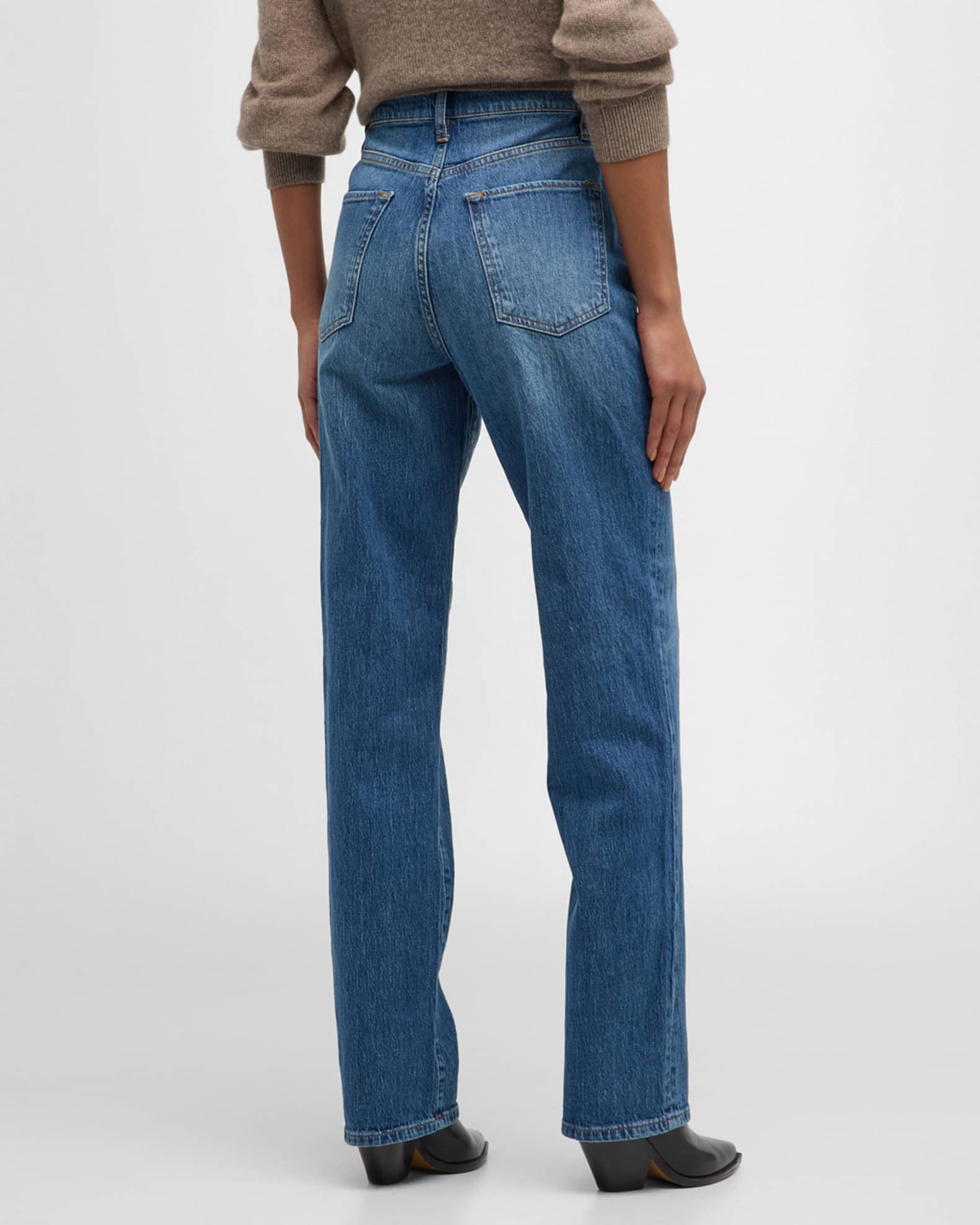 Triarchy Ms. Triarchy V-High Rise Straight-Leg Jeans | Neiman Marcus