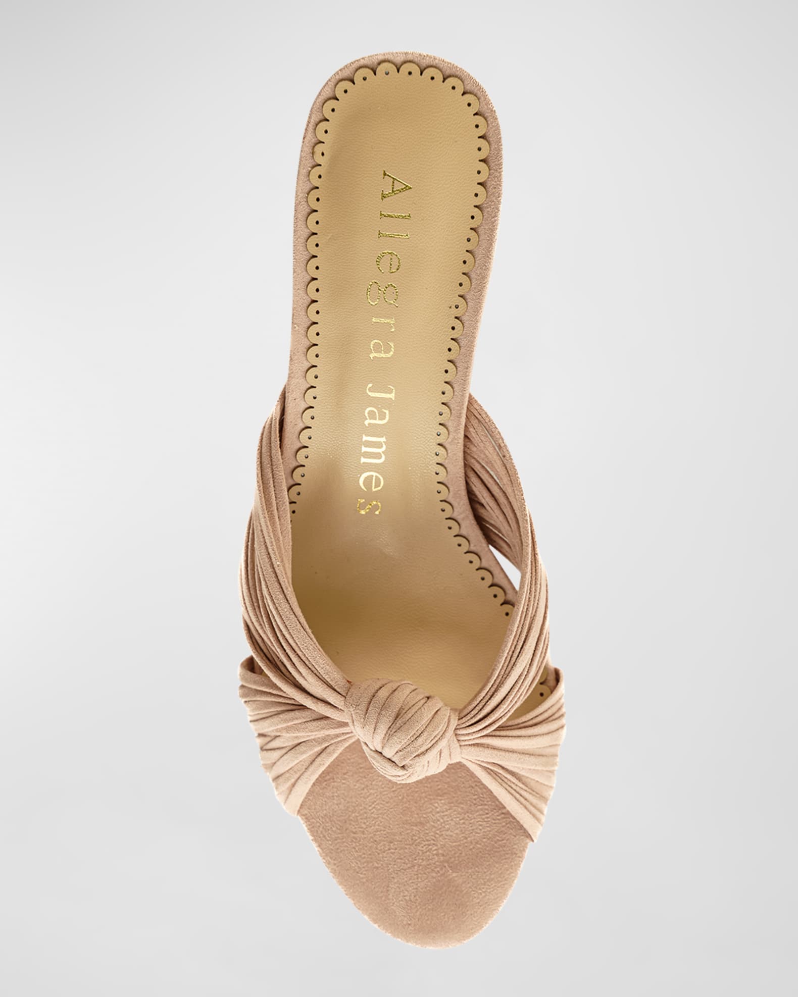 Allegra James Sophie Knotted Block-Heel Mules | Neiman Marcus
