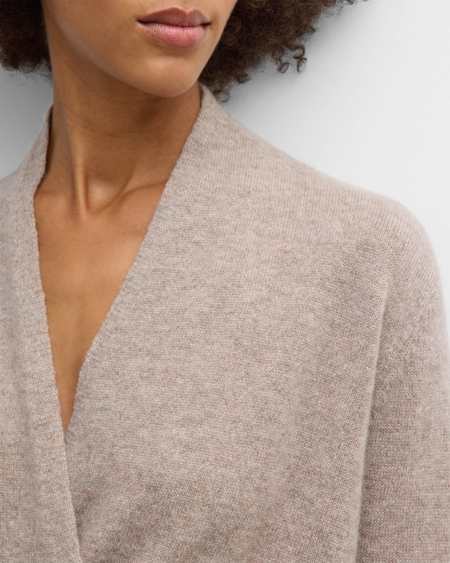 Neiman Marcus Cashmere Collection Cashmere Faux Wrap Sweater | Neiman ...