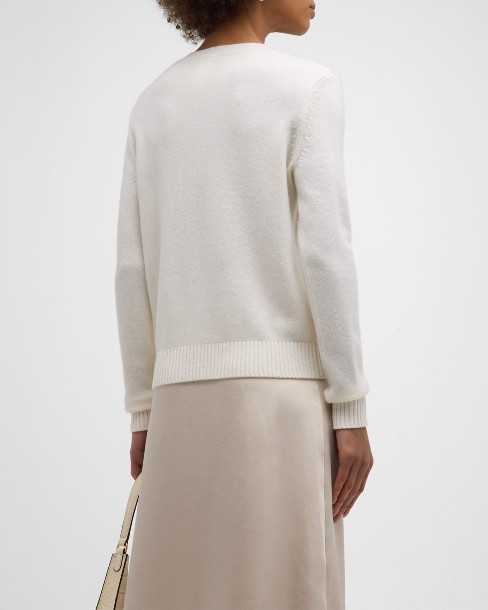 Neiman Marcus Cashmere Collection Cashmere Cable-Knit Cardigan with ...