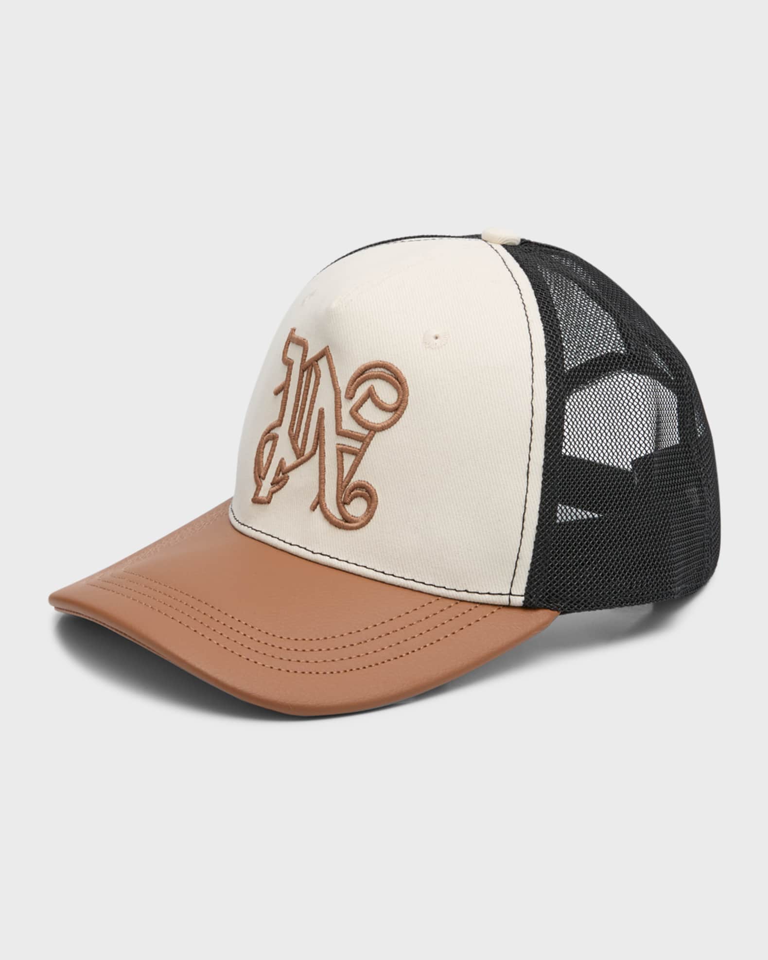 Palm Angels Men's PA Monogram Trucker Hat | Neiman Marcus