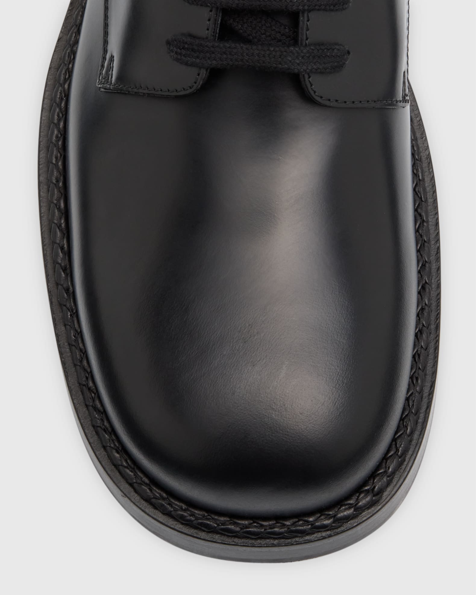Bottega Veneta Men's Strut Leather Derby Shoes | Neiman Marcus