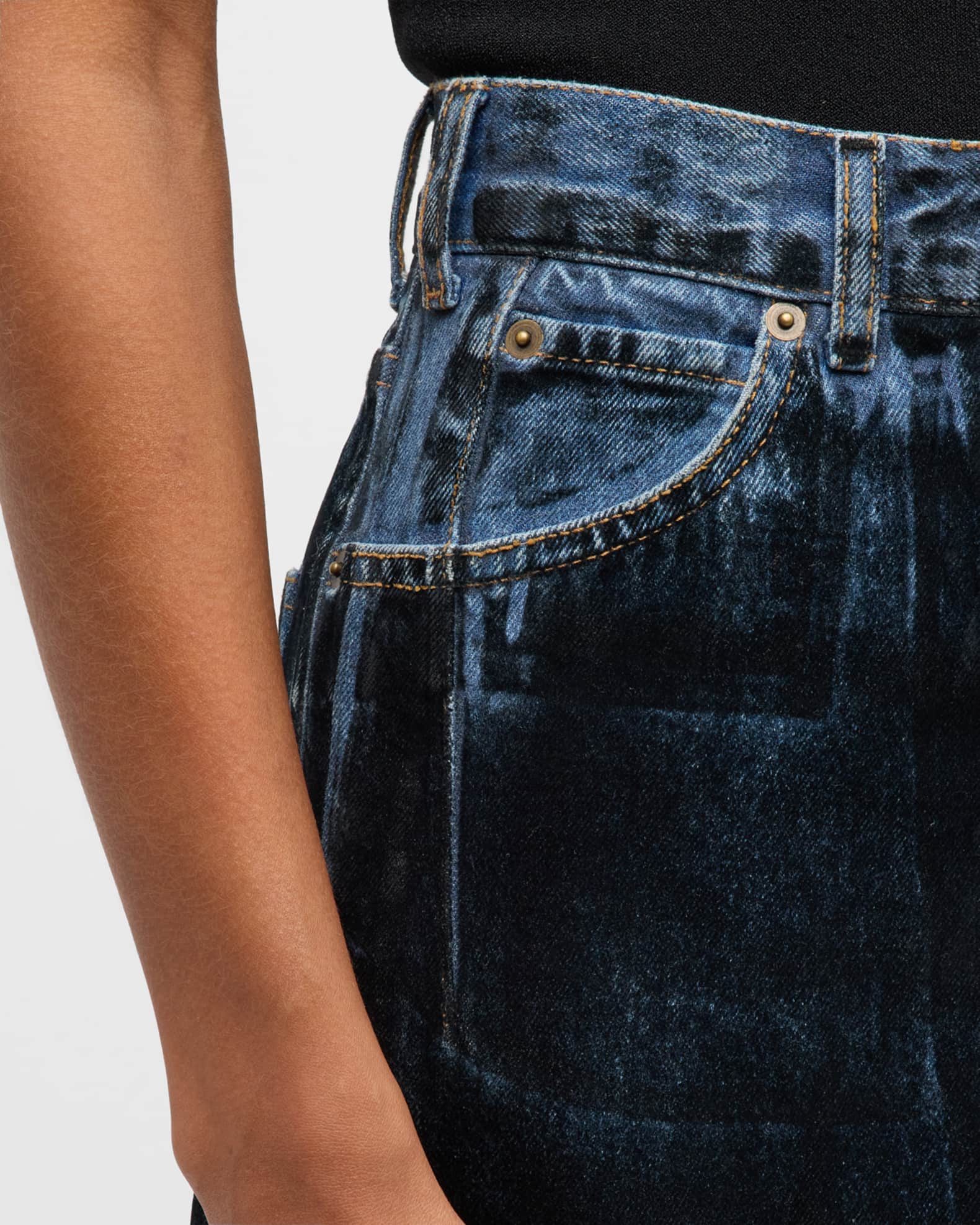 DARKPARK Emma A-Line Denim Maxi Skirt | Neiman Marcus