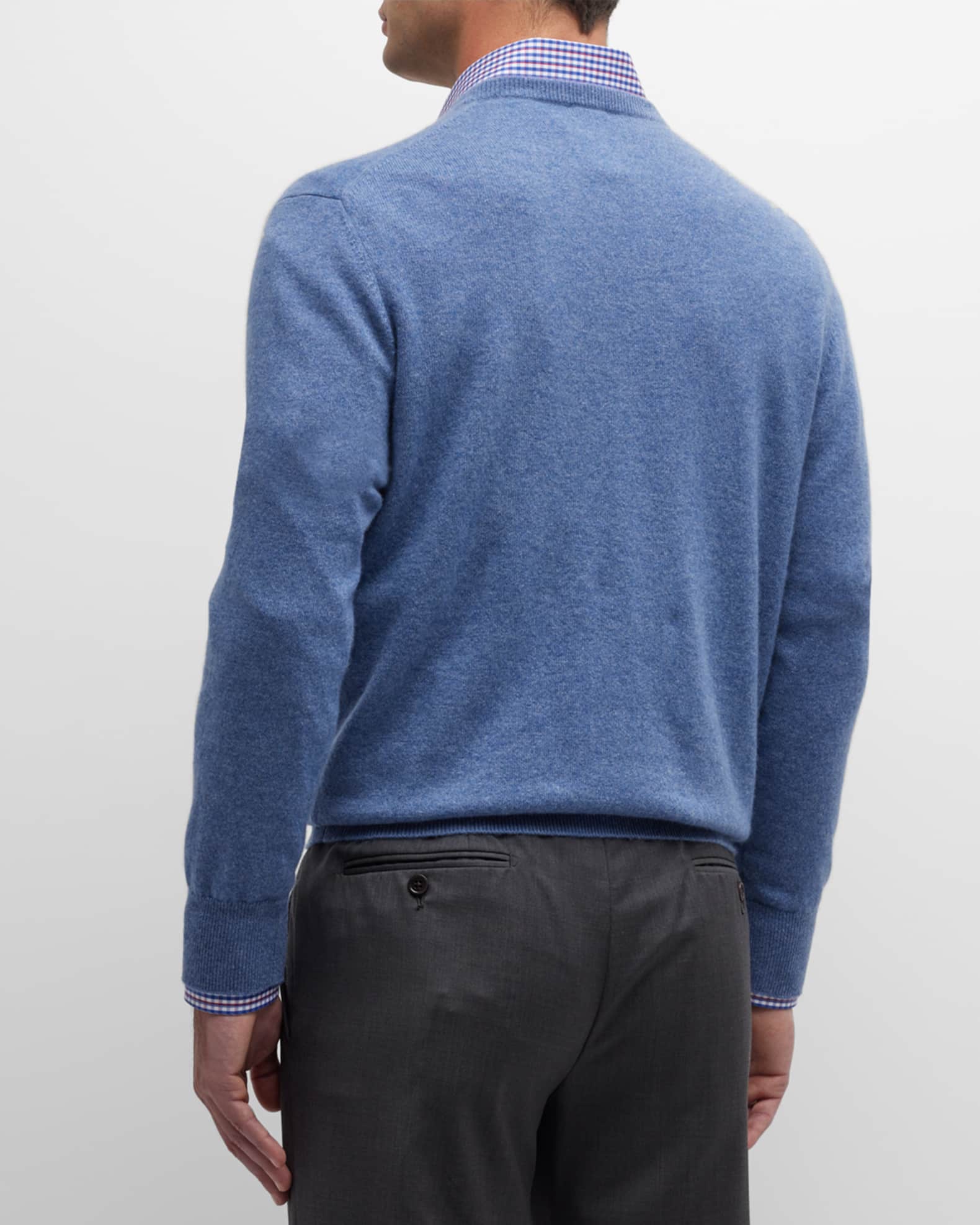 Neiman Marcus Cashmere Collection Men's Cashmere V-Neck Sweater ...