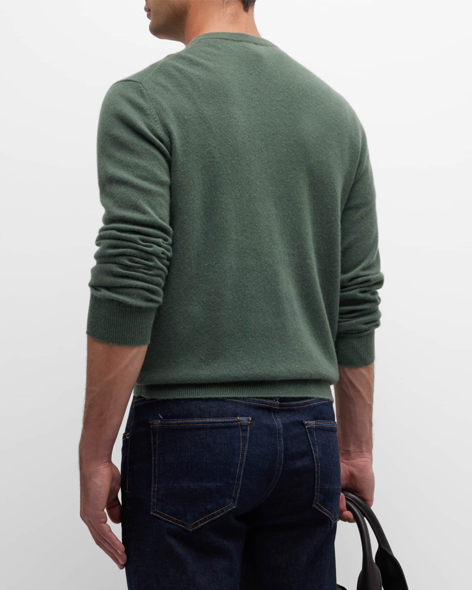 Neiman Marcus Cashmere Collection Men's Cashmere Crewneck Sweater | Neiman Marcus