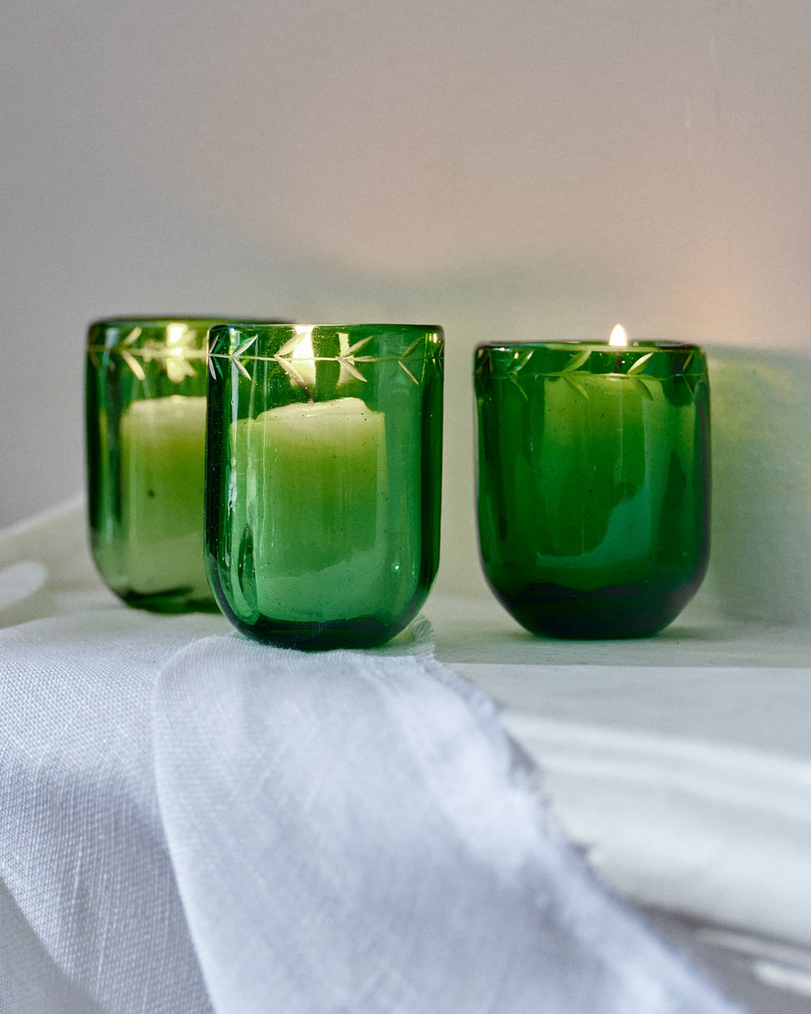 Jan Barboglio Small Ribbed Votives, Set of 6 | Neiman Marcus