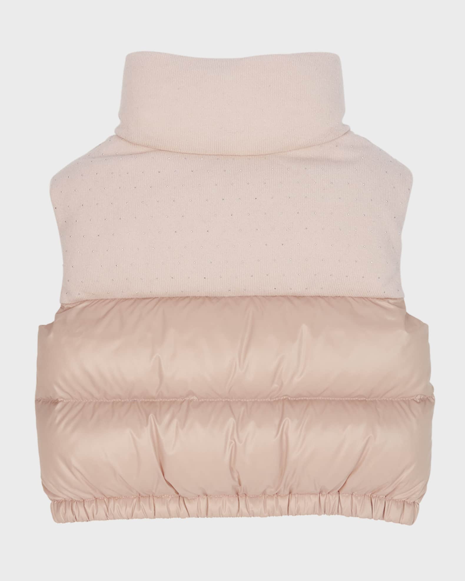 Moncler Girl's Suzan Combo Sparkle Vest, Size 4-6 | Neiman Marcus