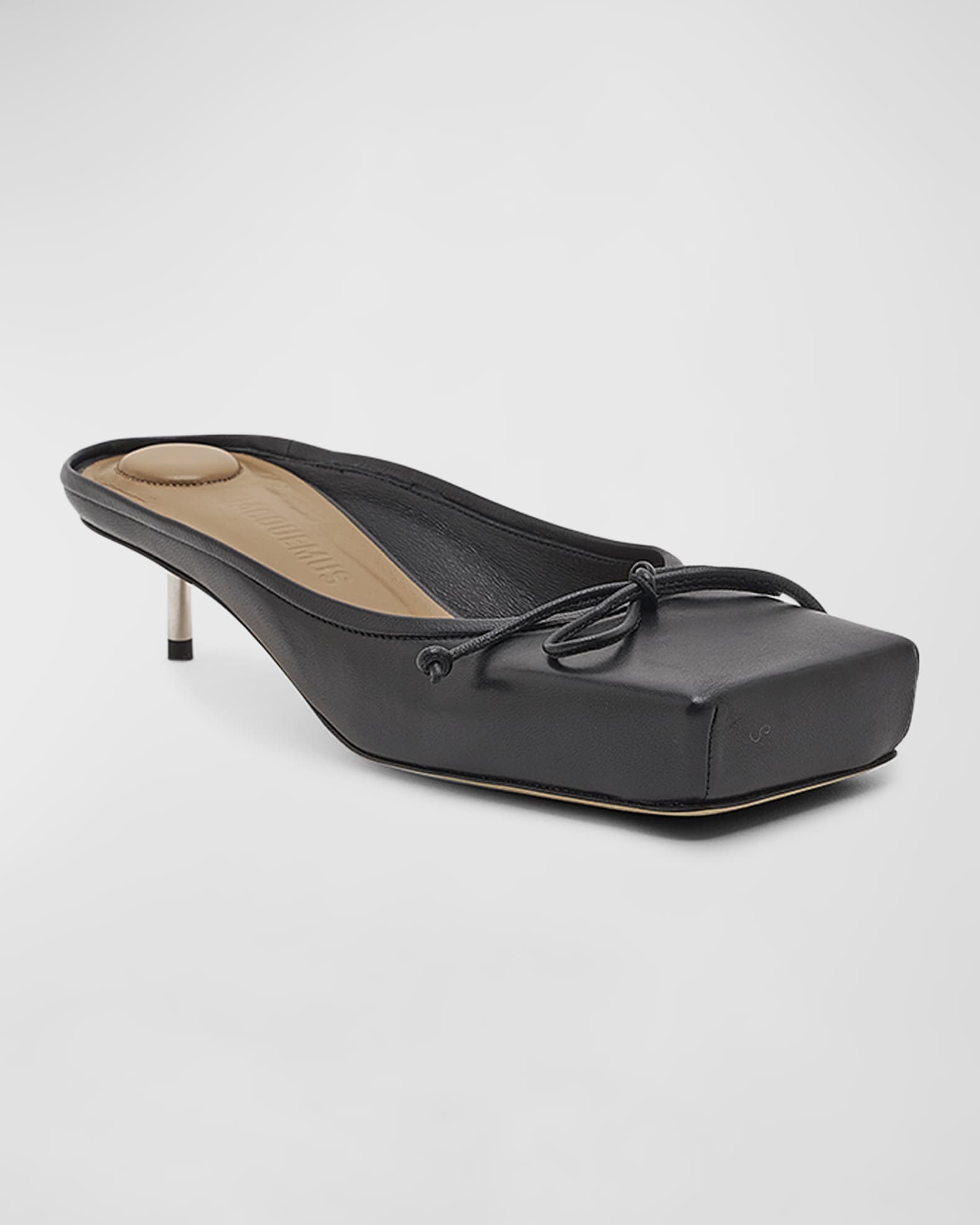 Jacquemus Les Mules Bow Ballerina Slides | Neiman Marcus