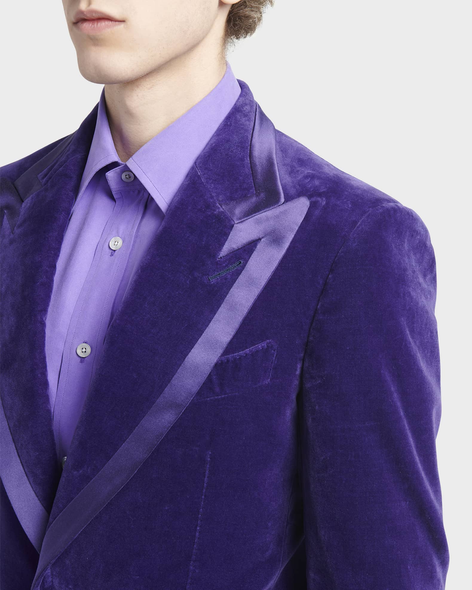 TOM FORD Men's Atticus Compact Velvet Cocktail Jacket | Neiman Marcus