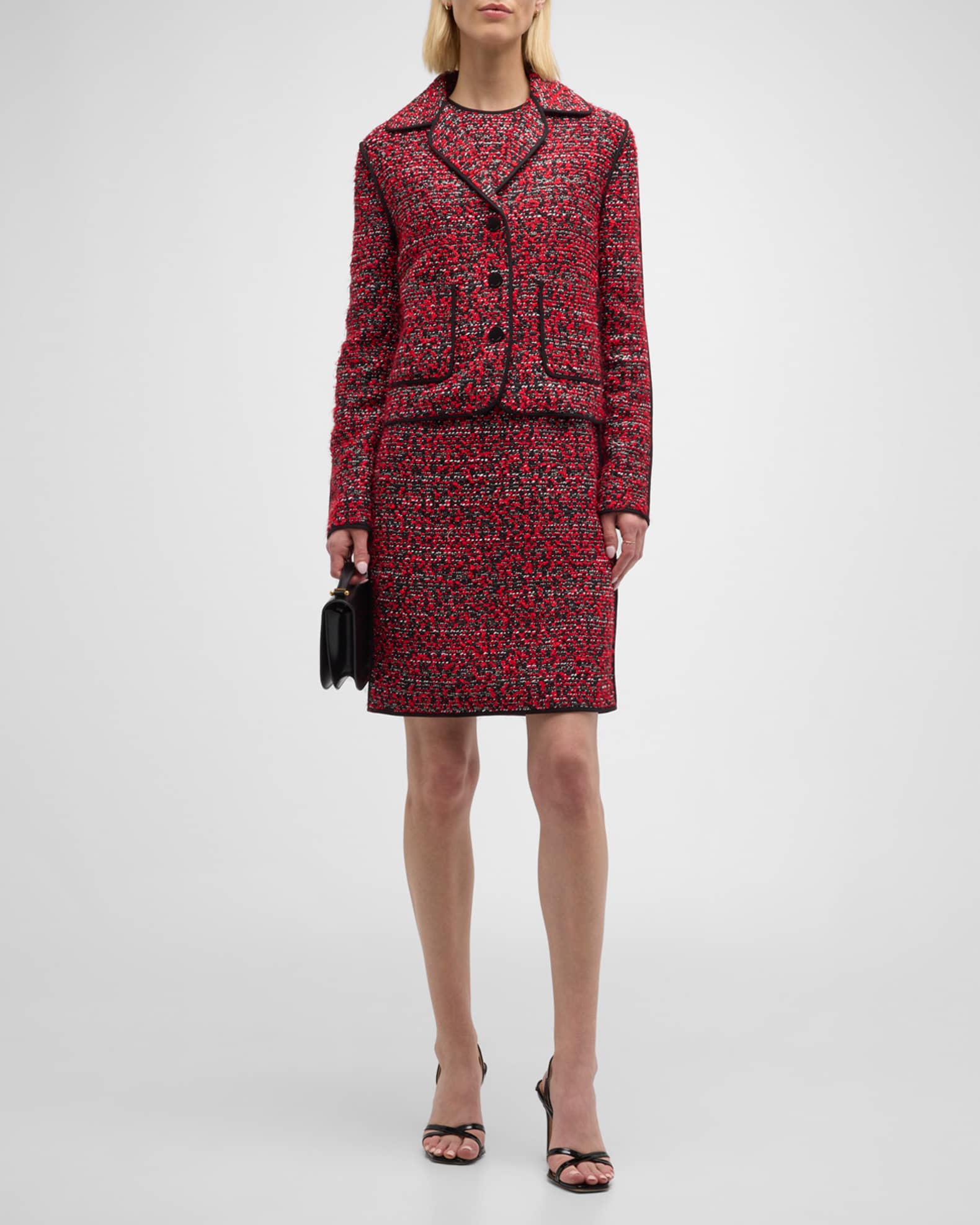 St. John Metallic Tweed Jacket | Neiman Marcus