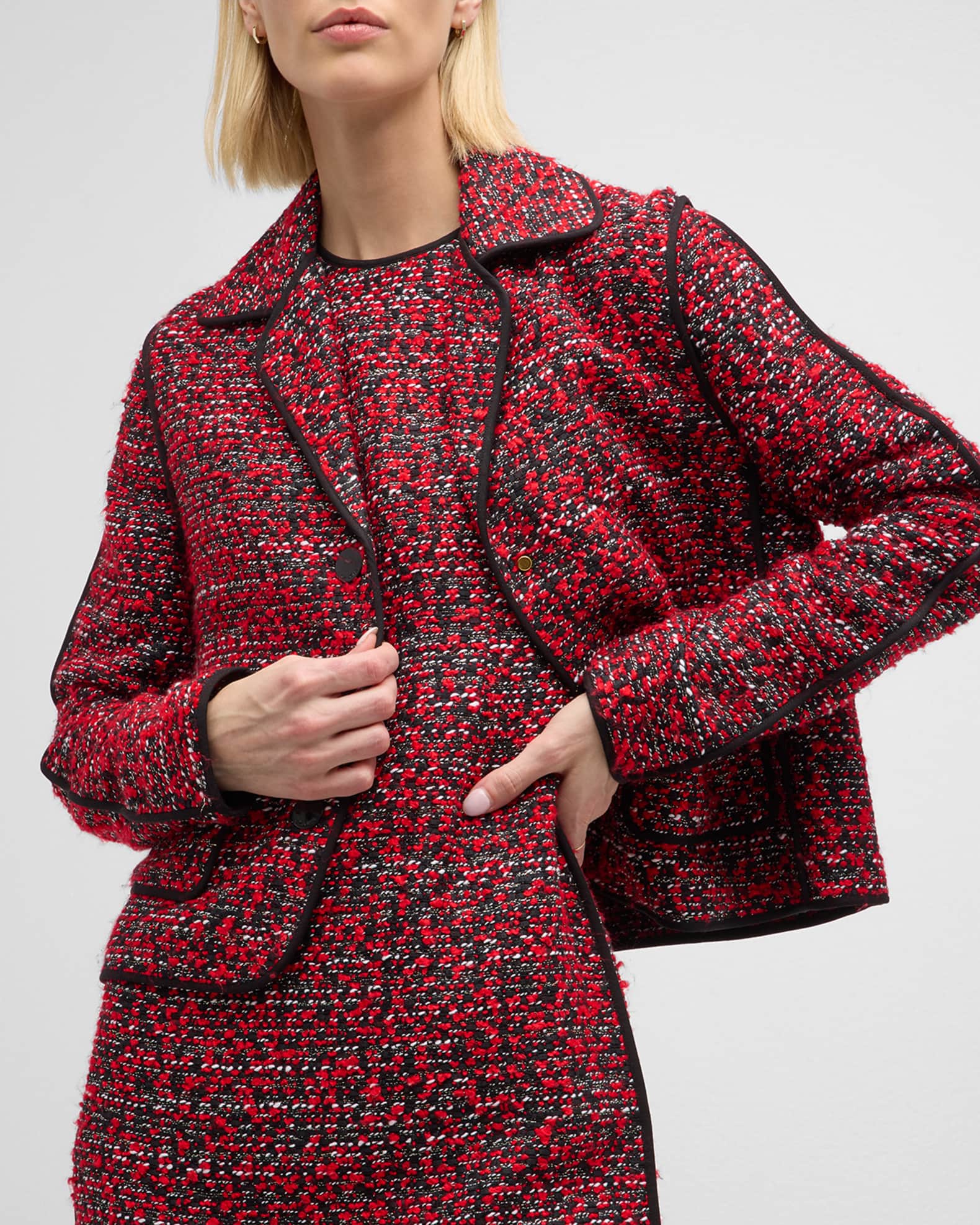 St. John Metallic Tweed Jacket | Neiman Marcus