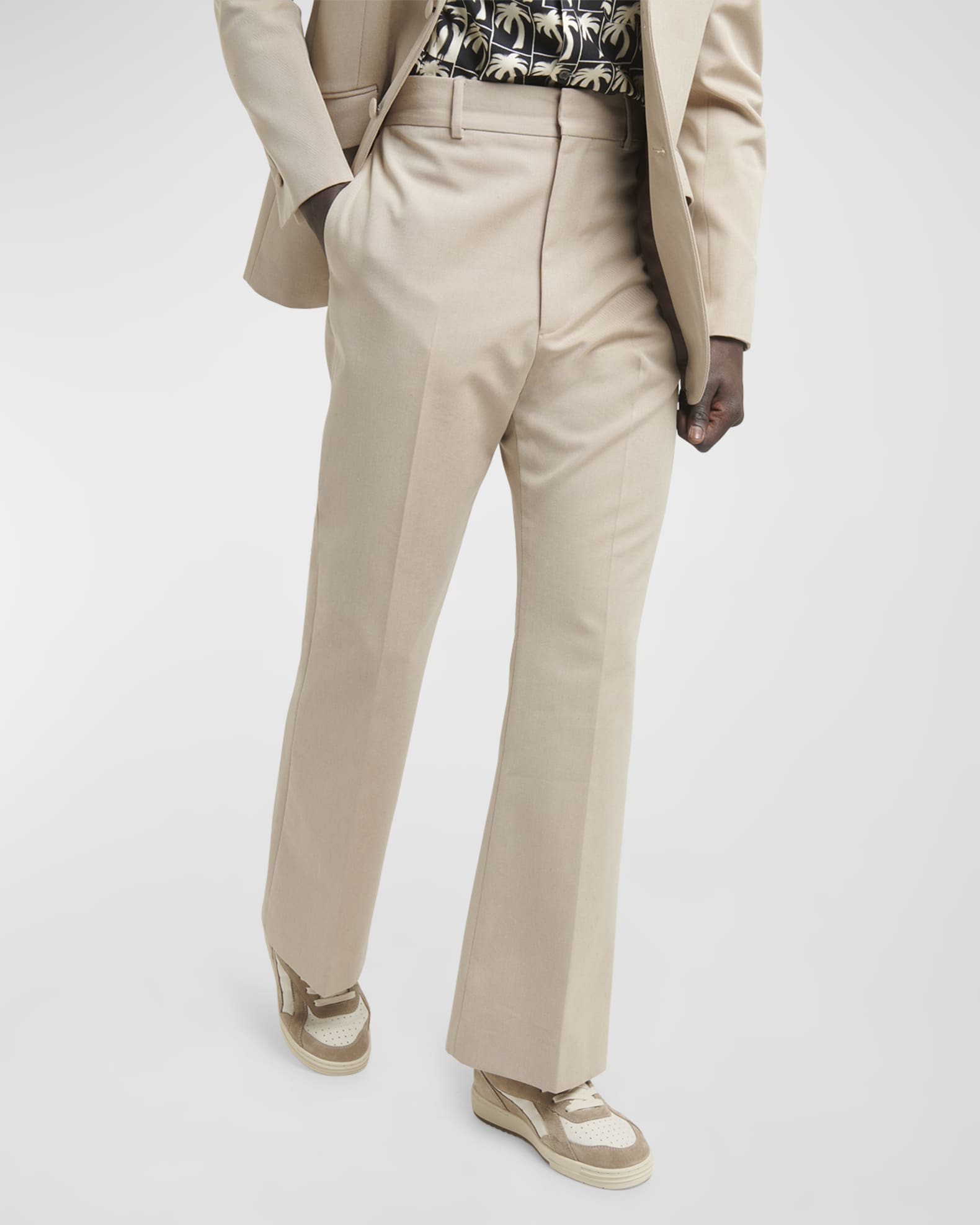 Palm Angels Men's Flare Suit Pants | Neiman Marcus