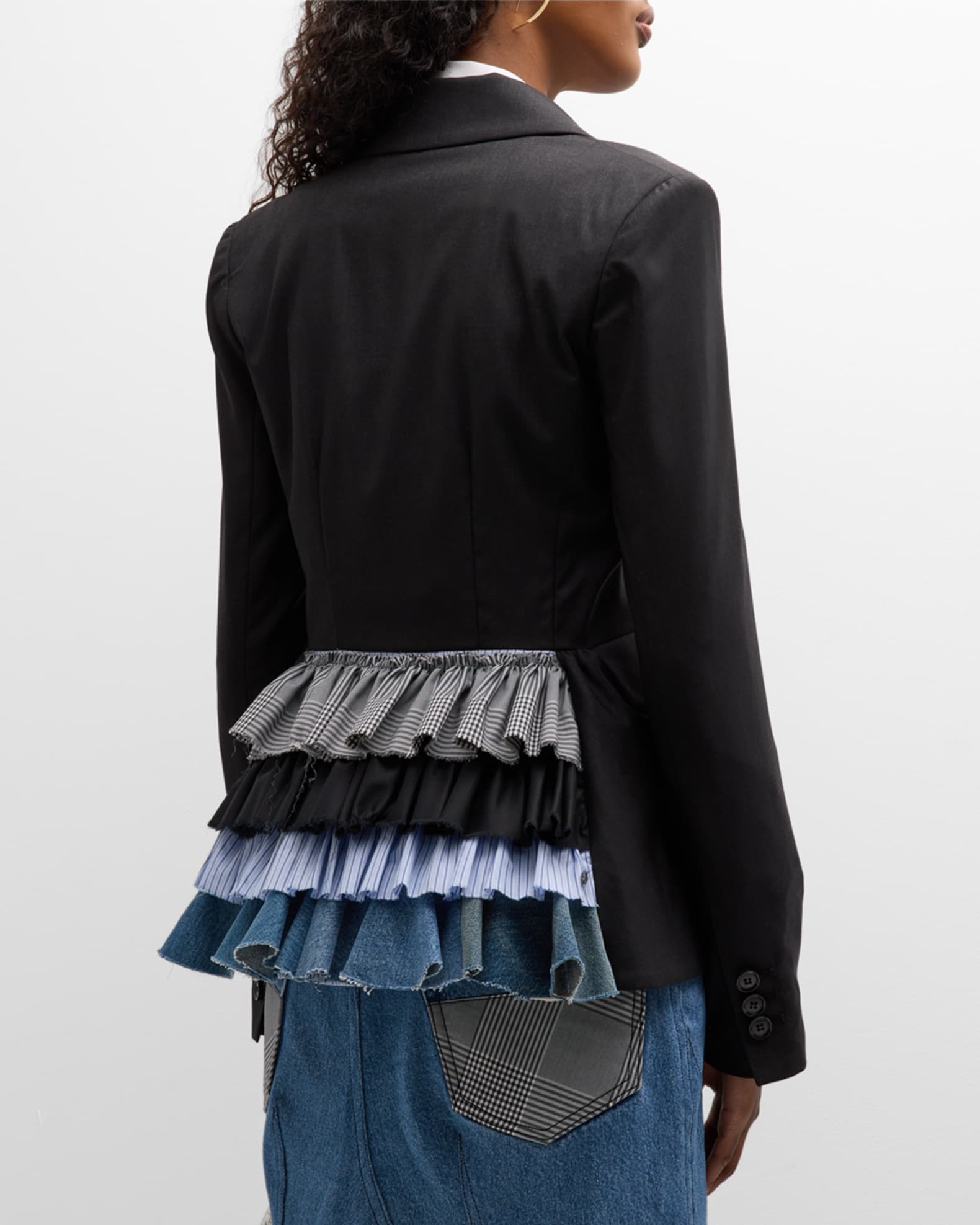 Rentrayage Jinx Ruffle Blazer | Neiman Marcus