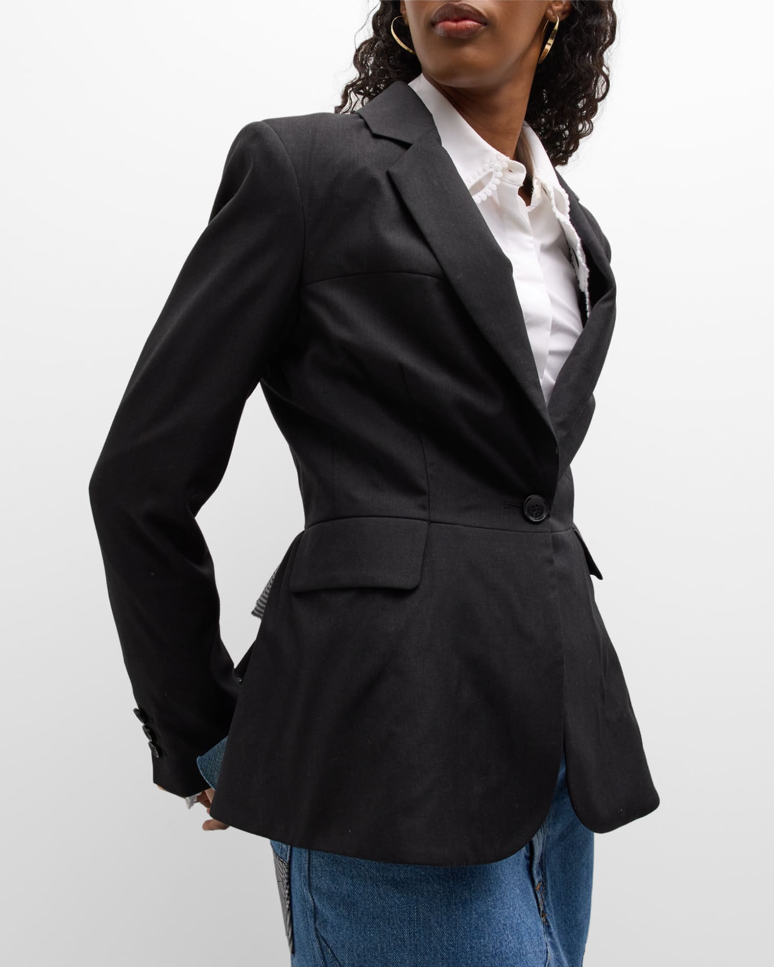 Rentrayage Jinx Ruffle Blazer | Neiman Marcus