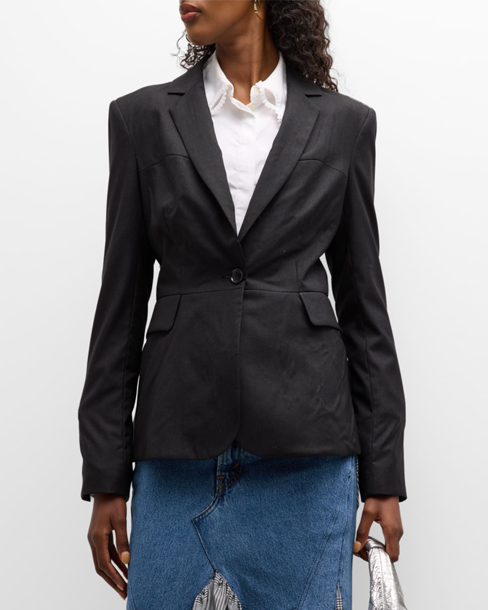 Rentrayage Jinx Ruffle Blazer | Neiman Marcus