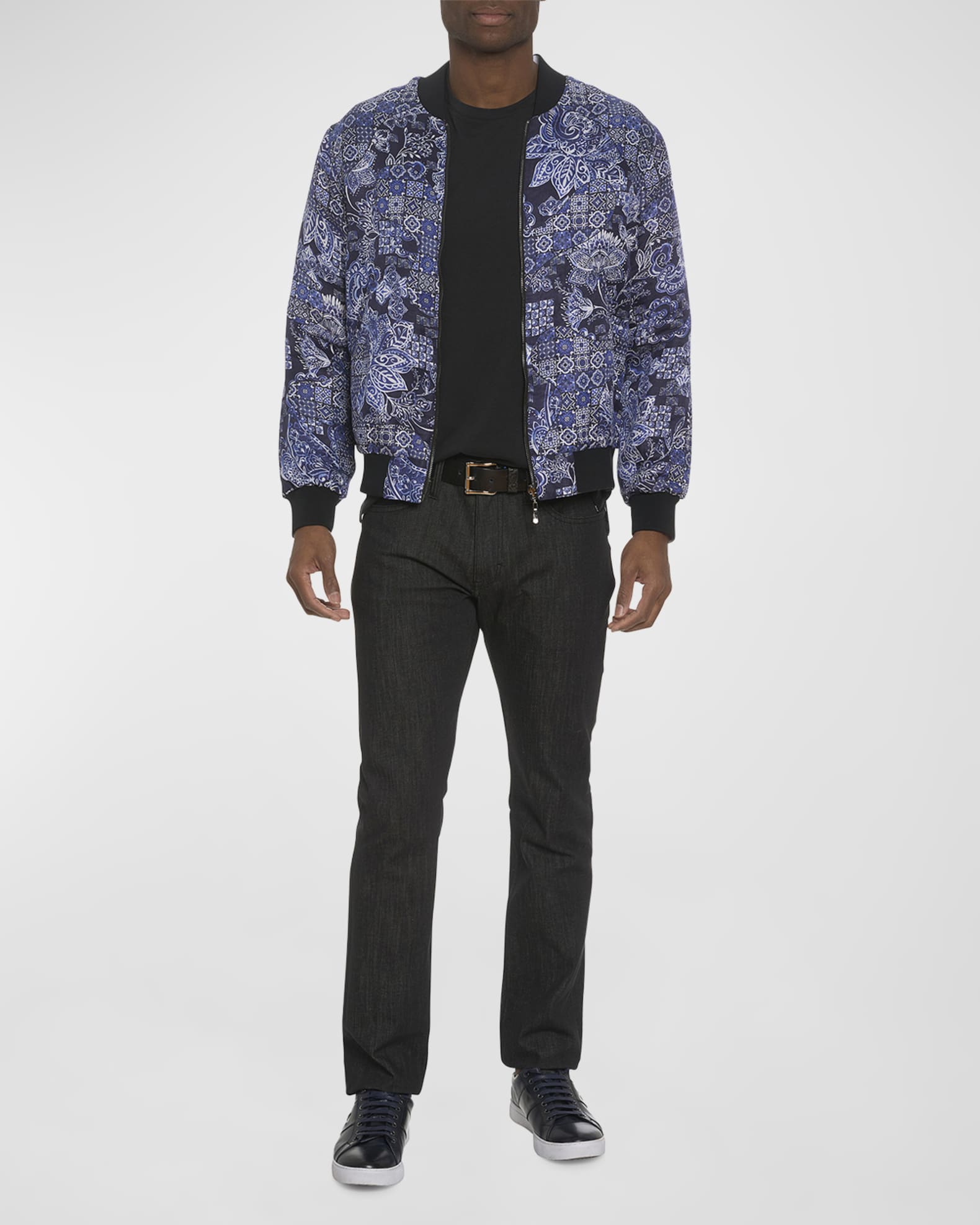 Robert Graham Men's The Jet-Set Reversible Bomber Jacket | Neiman Marcus