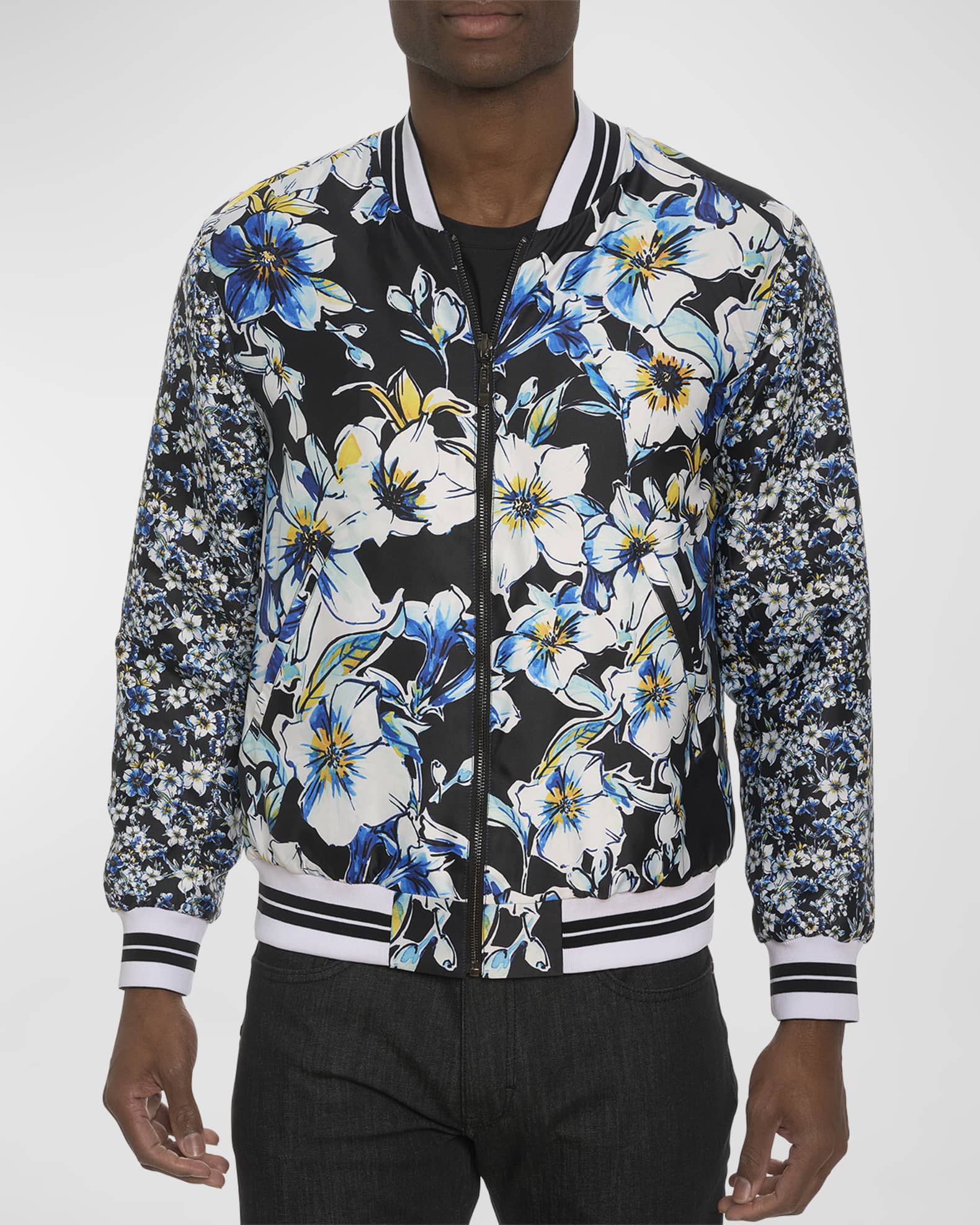 Robert Graham Men's The Jet-Set Reversible Bomber Jacket | Neiman Marcus