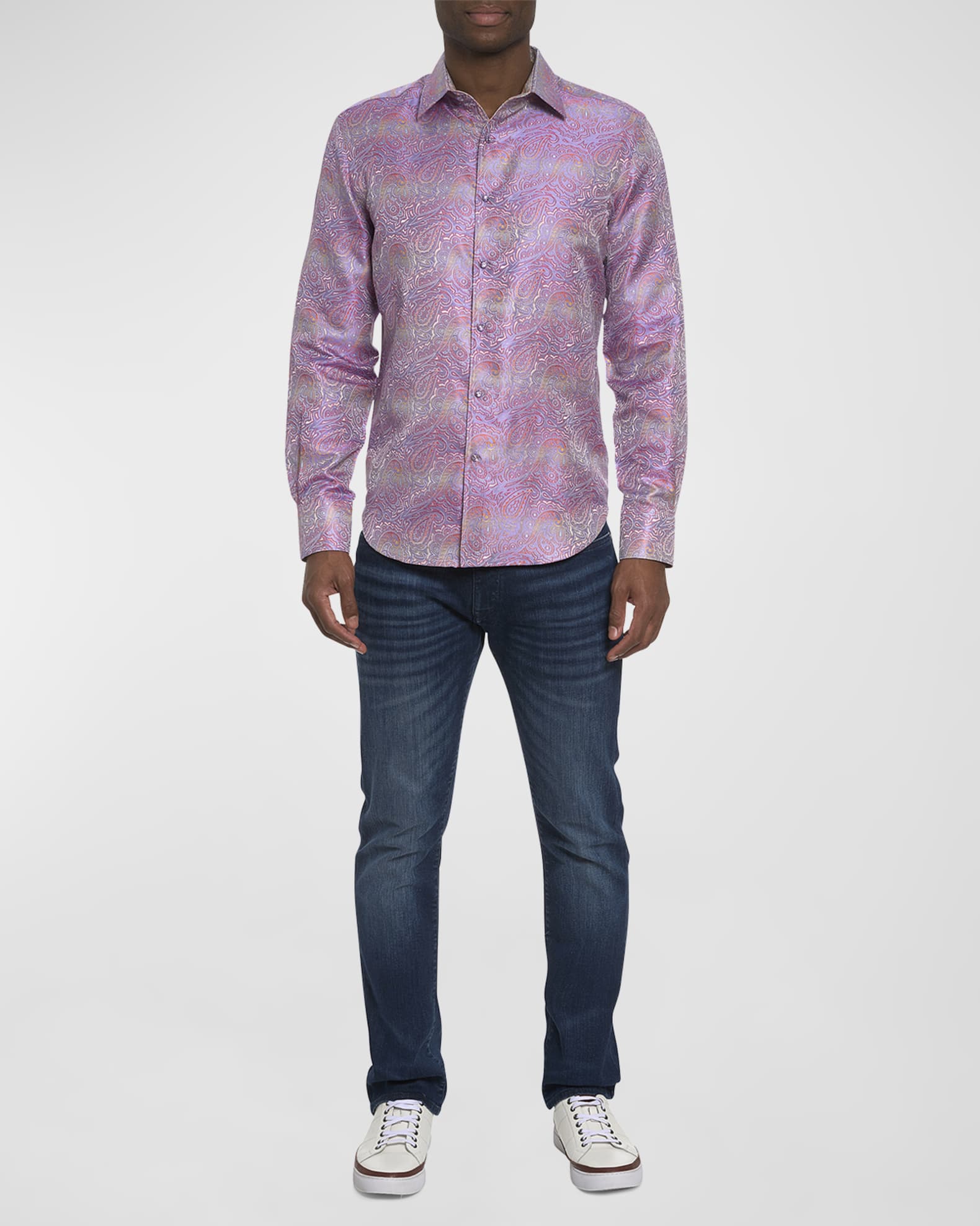 Robert Graham Men's Sophisticate Silk Sport Shirt | Neiman Marcus