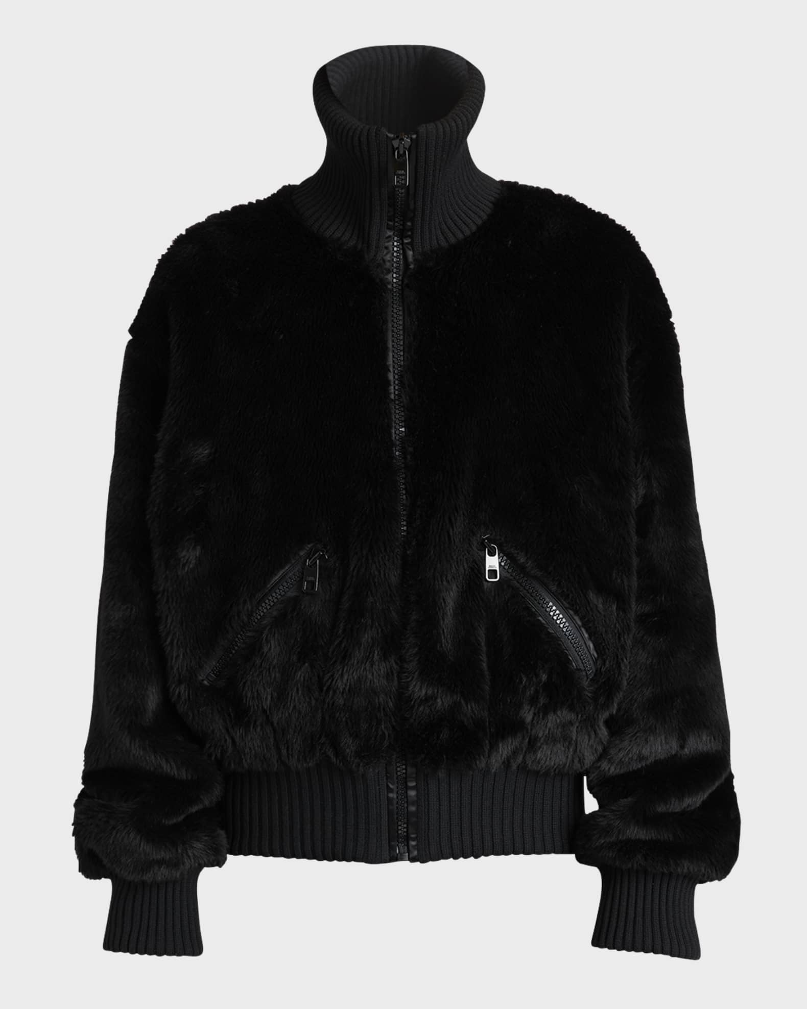 Dolce&Gabbana Men's Faux-Fur Bomber Jacket | Neiman Marcus