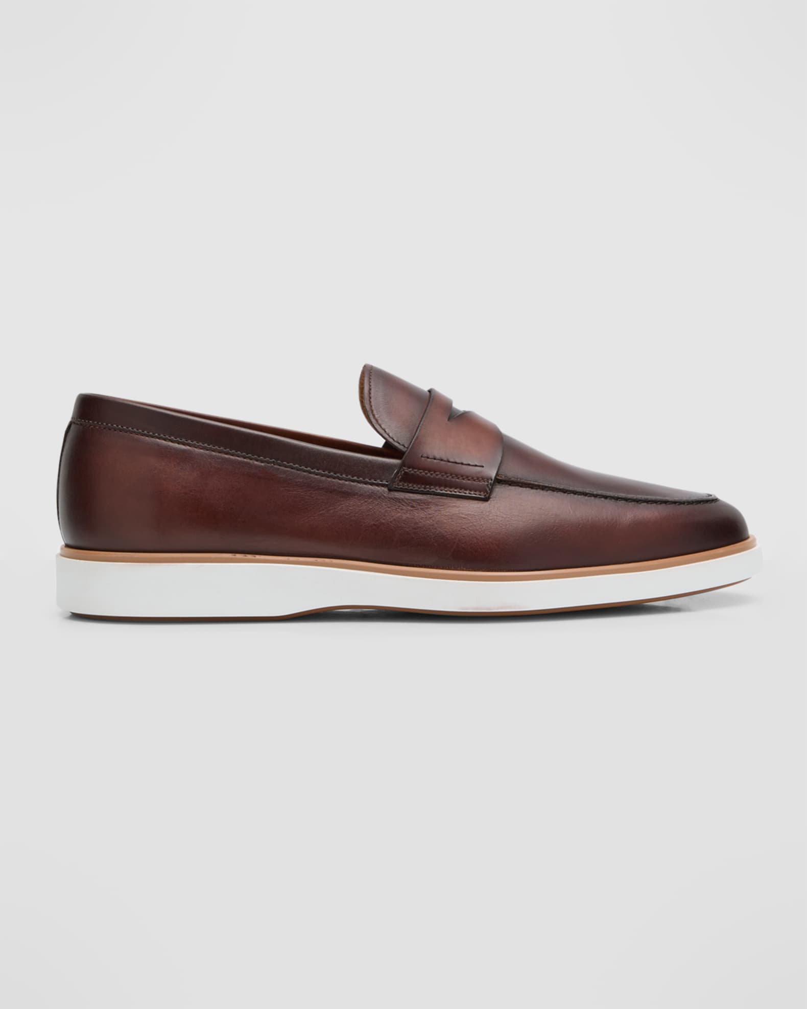 Magnanni Men's Lalo Leather Penny Loafers | Neiman Marcus