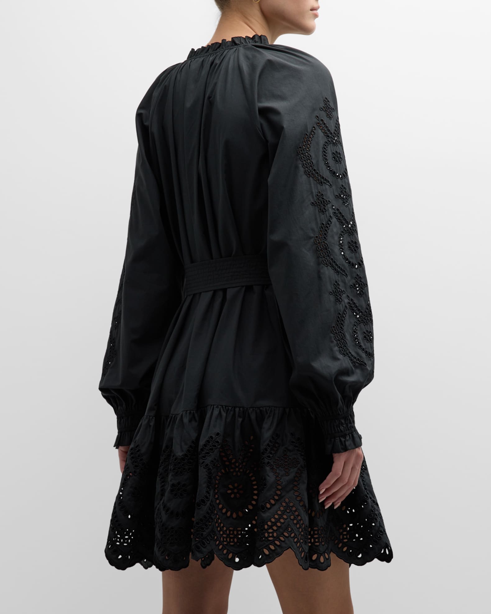 Rails Saylor Embroidered Long-Sleeve Mini Dress | Neiman Marcus