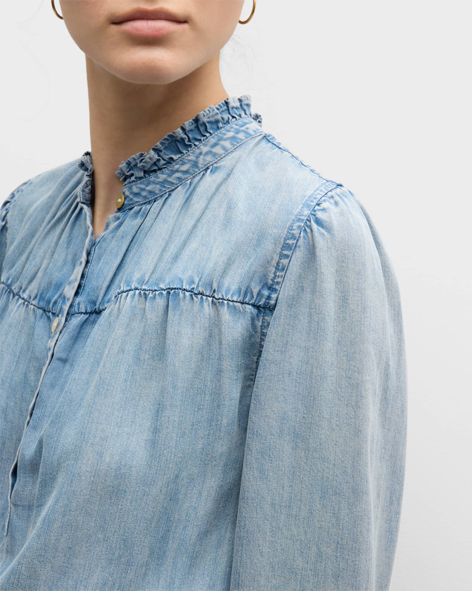 Rails Shawna Medium Vintage Wash Denim Mini Dress | Neiman Marcus