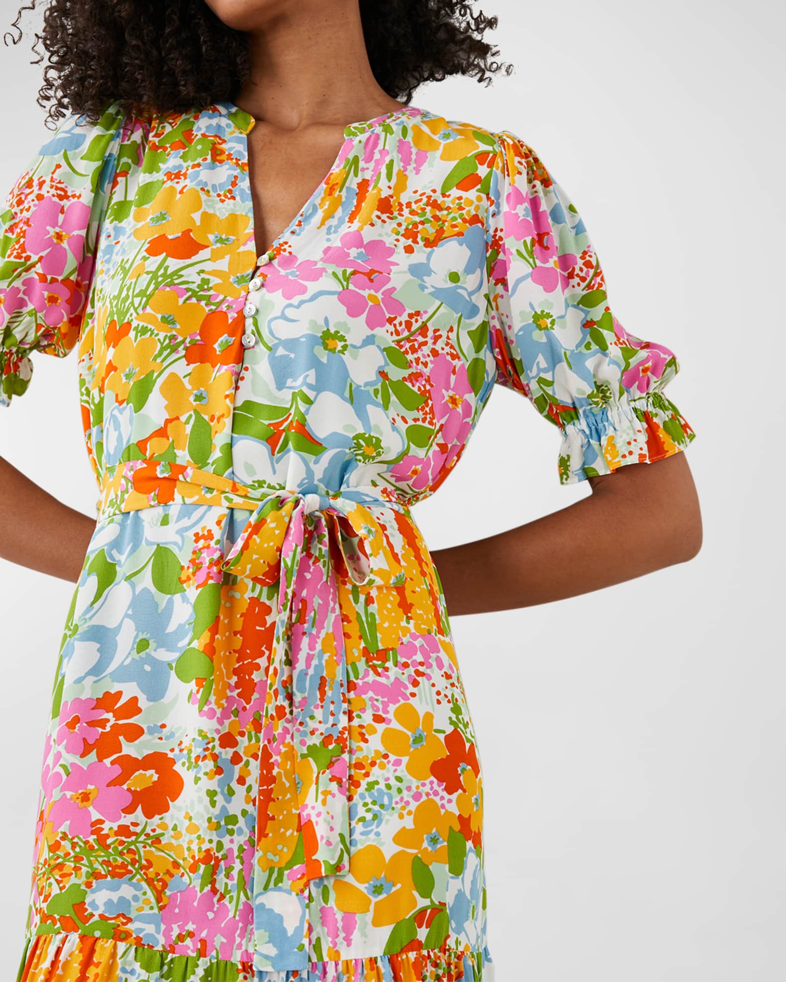 Rails Day Garden Eliana Tiered Midi Dress | Neiman Marcus