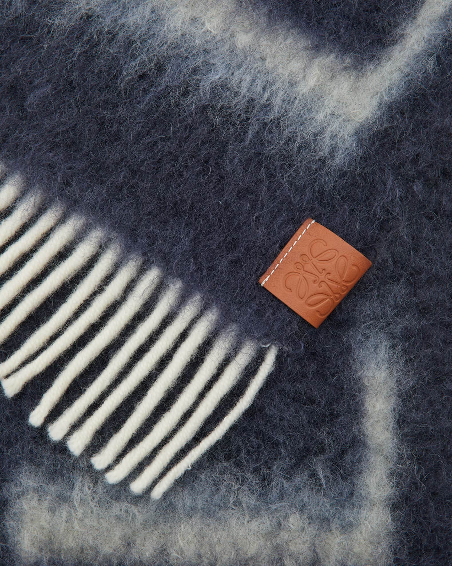 Loewe Logo Wool & Mohair Scarf | Neiman Marcus