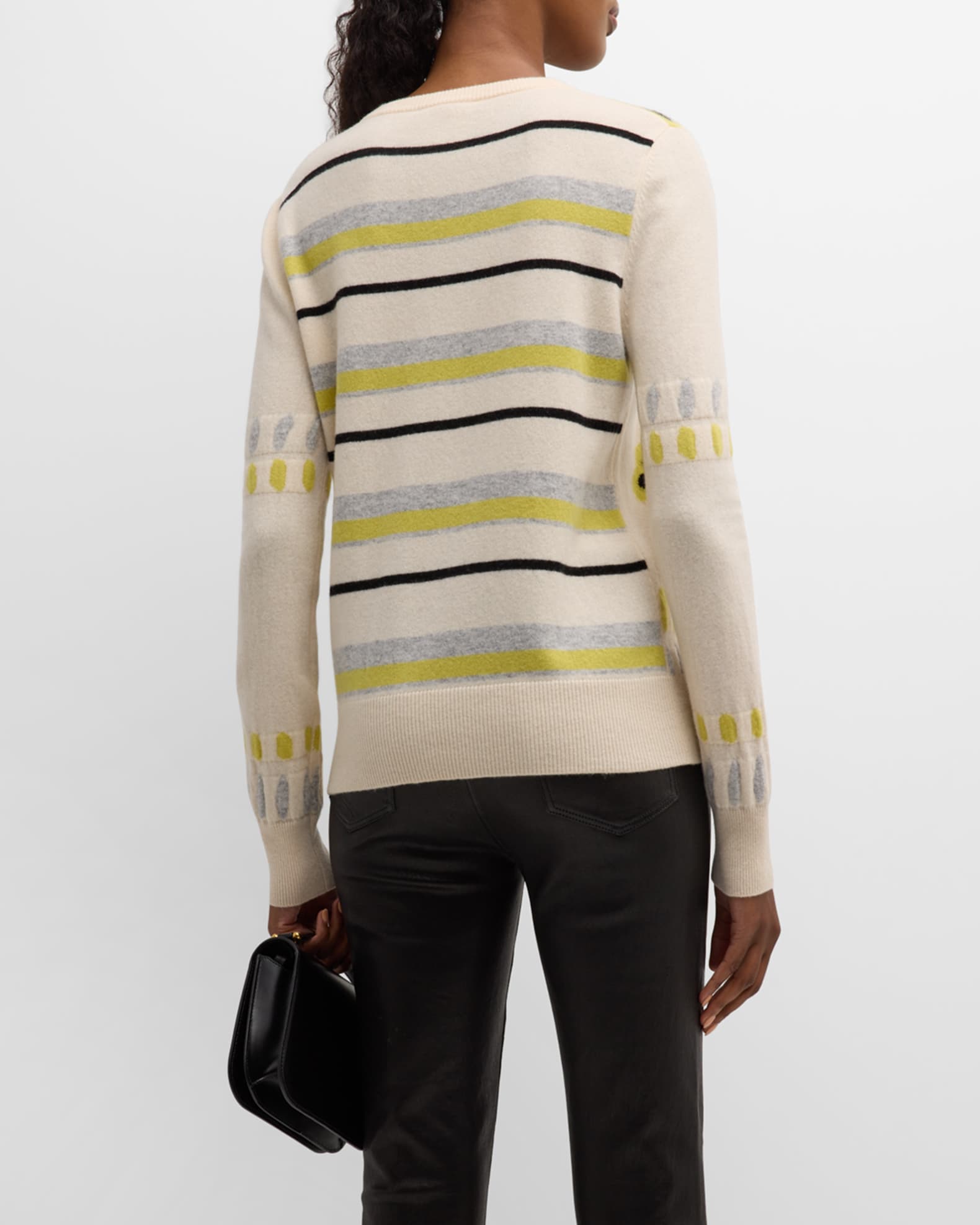Happy Sheep Floral Intarsia Wool-Cashmere Sweater | Neiman Marcus