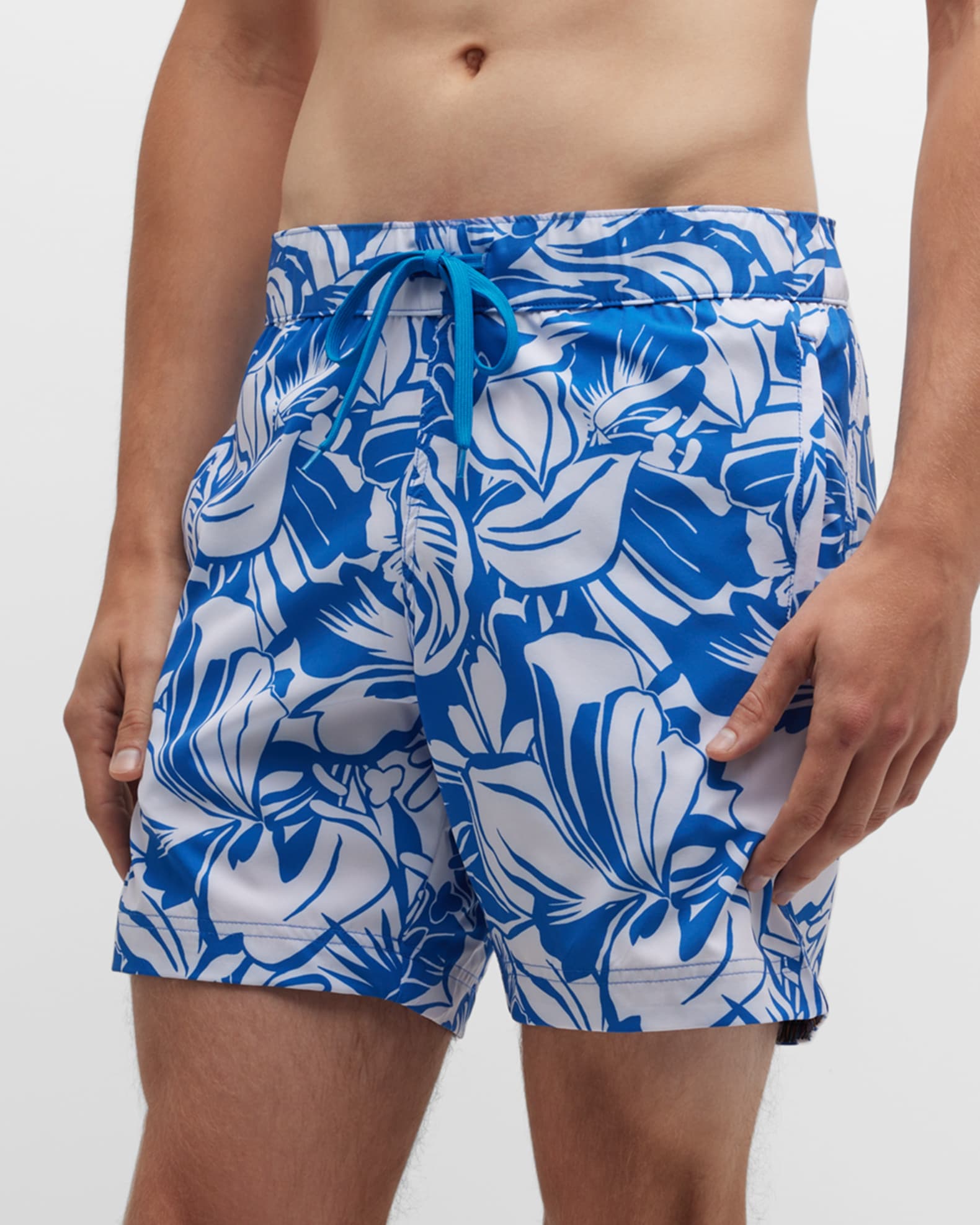 Robert Graham Men's Beach Hibiscus Swim Trunks | Neiman Marcus