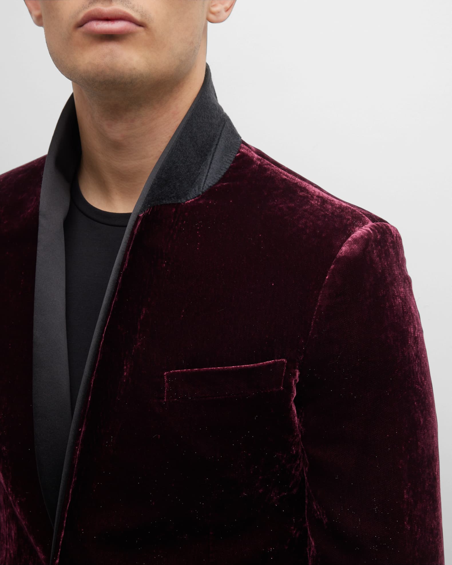 Giorgio Armani Men's Velvet Shawl Dinner Jacket | Neiman Marcus