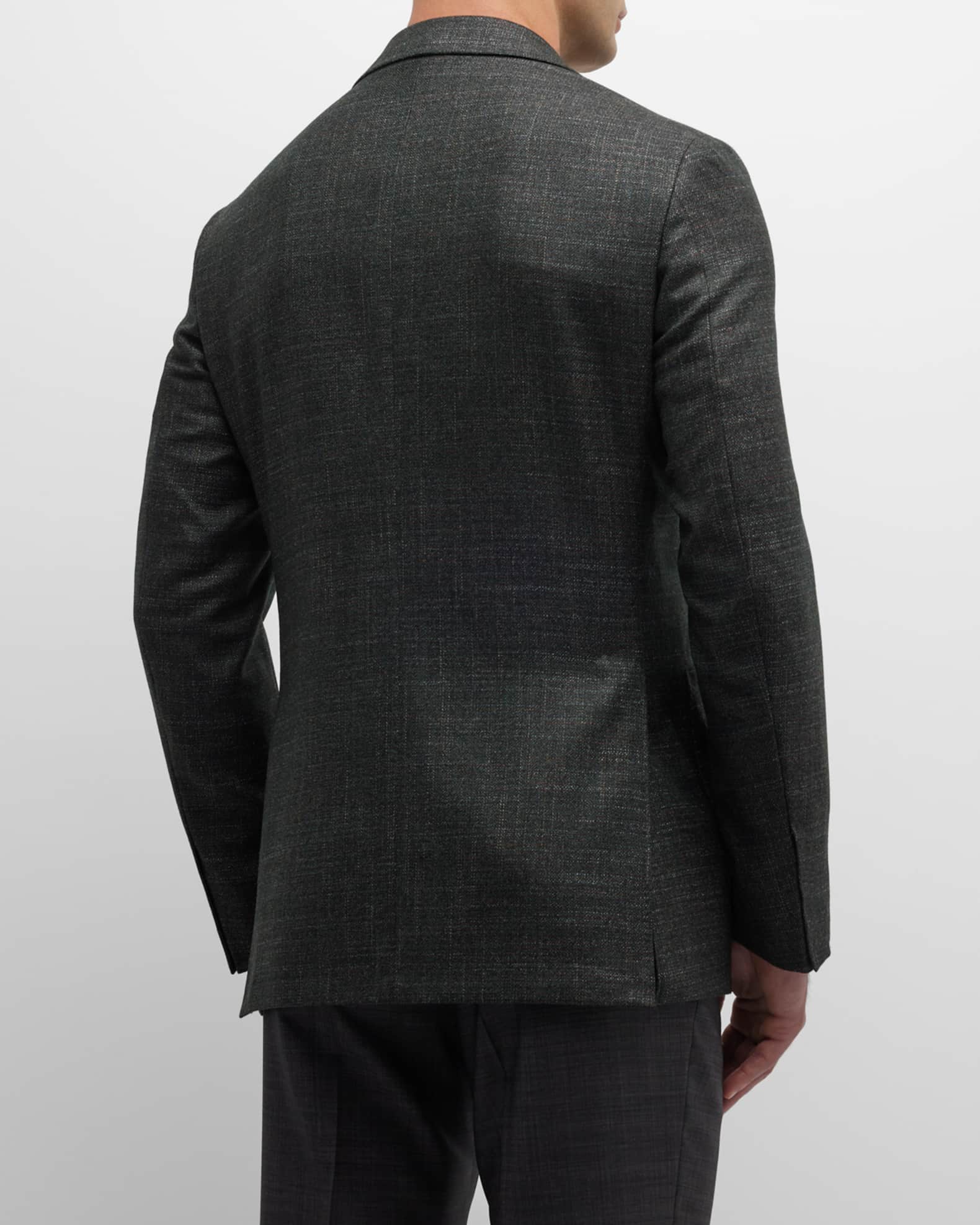 Canali Men's Wool-Blend Textured Blazer | Neiman Marcus