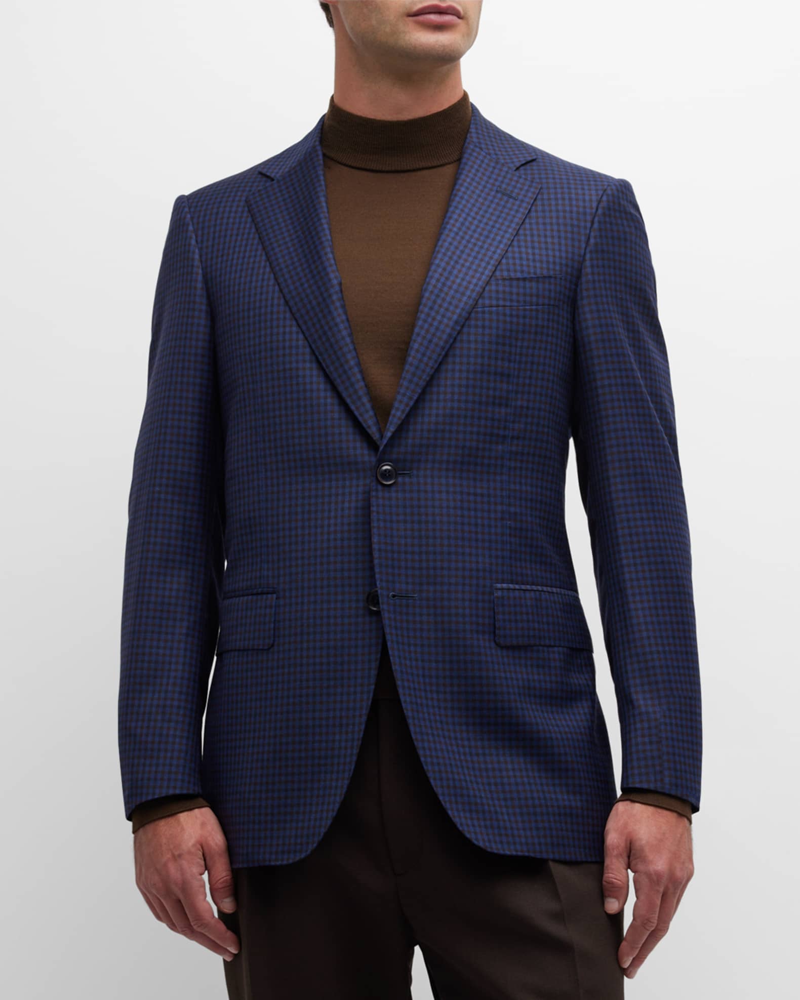 Canali Men's Mini Check Sport Jacket | Neiman Marcus