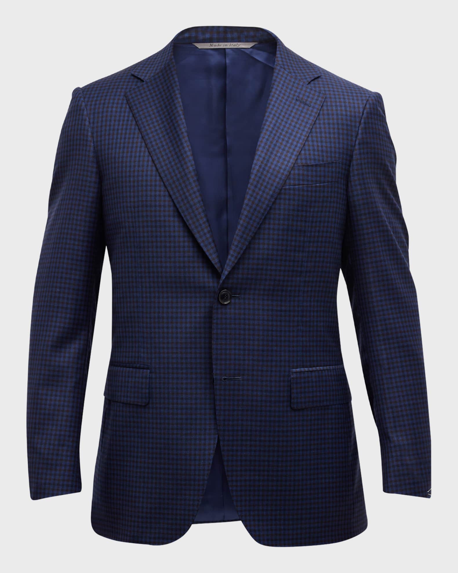 Canali Men's Mini Check Sport Jacket | Neiman Marcus