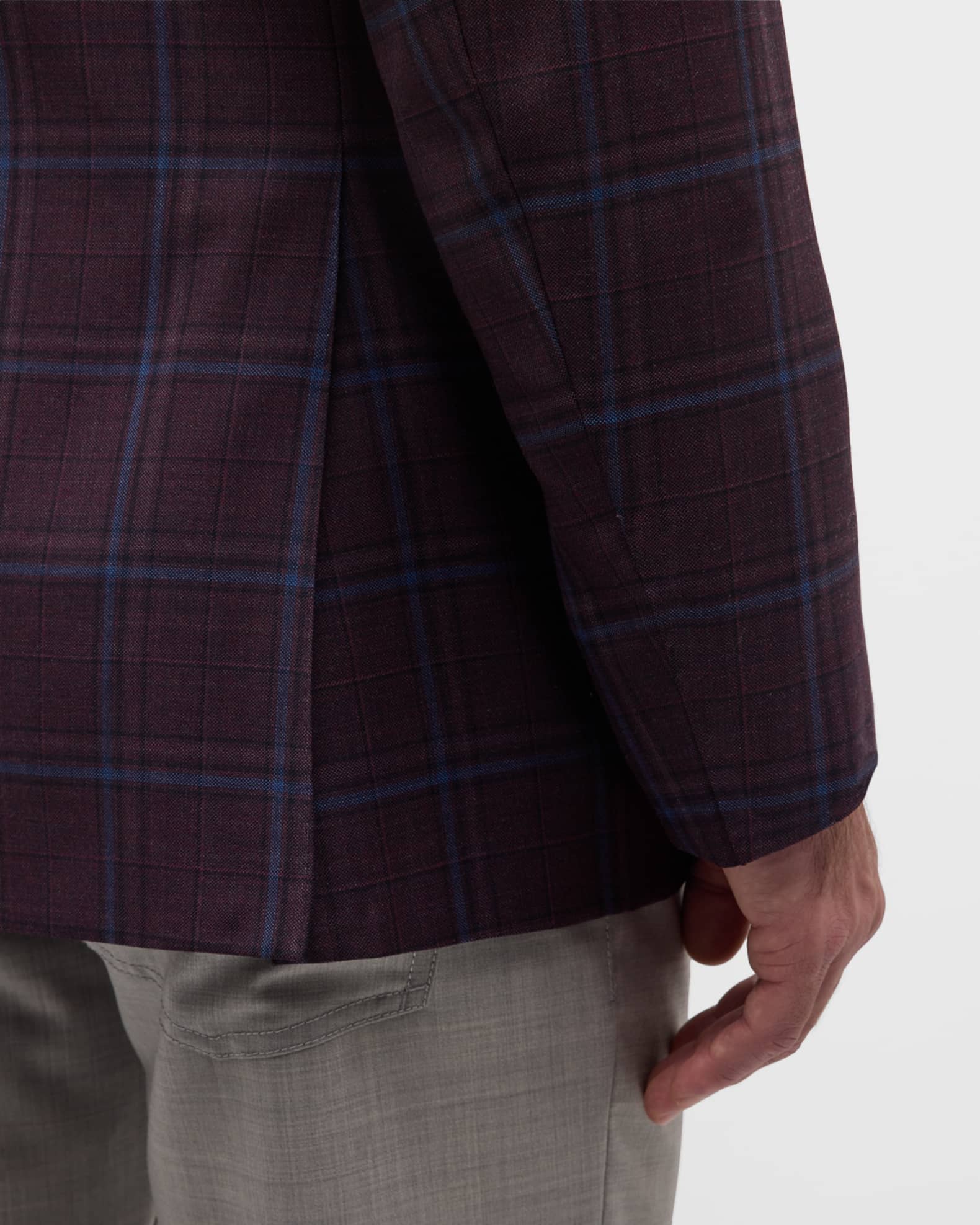 Canali Men's Windowpane Wool Sport Coat | Neiman Marcus