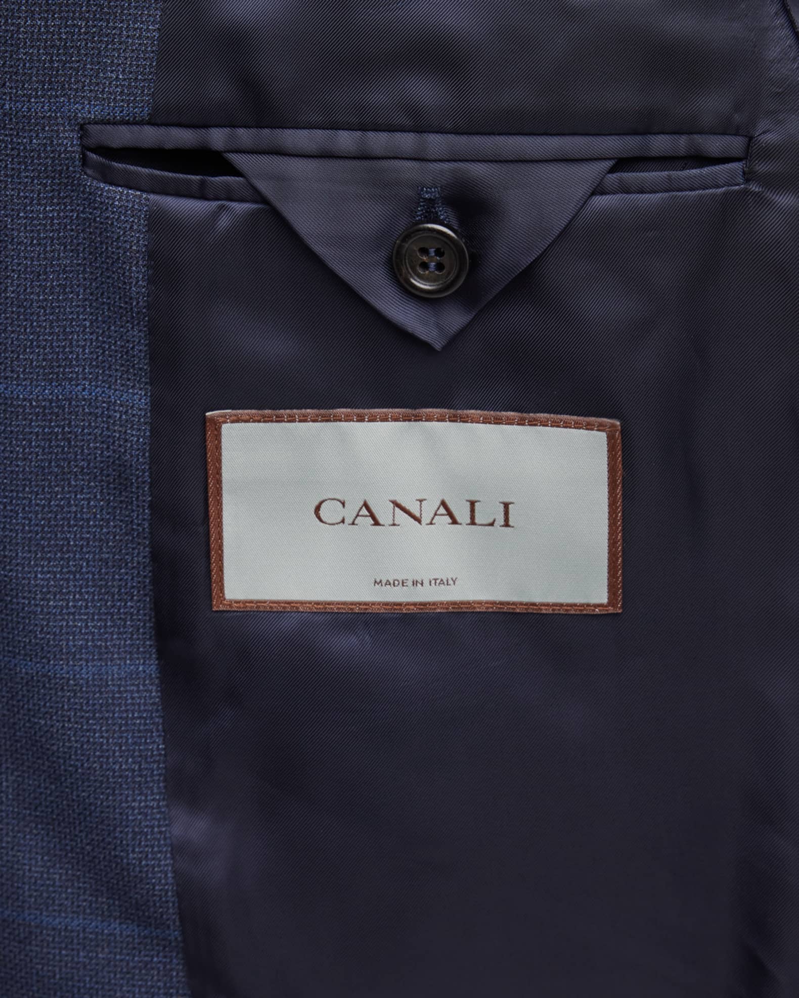 Canali Men's Textured Windowpane Wool Suit | Neiman Marcus