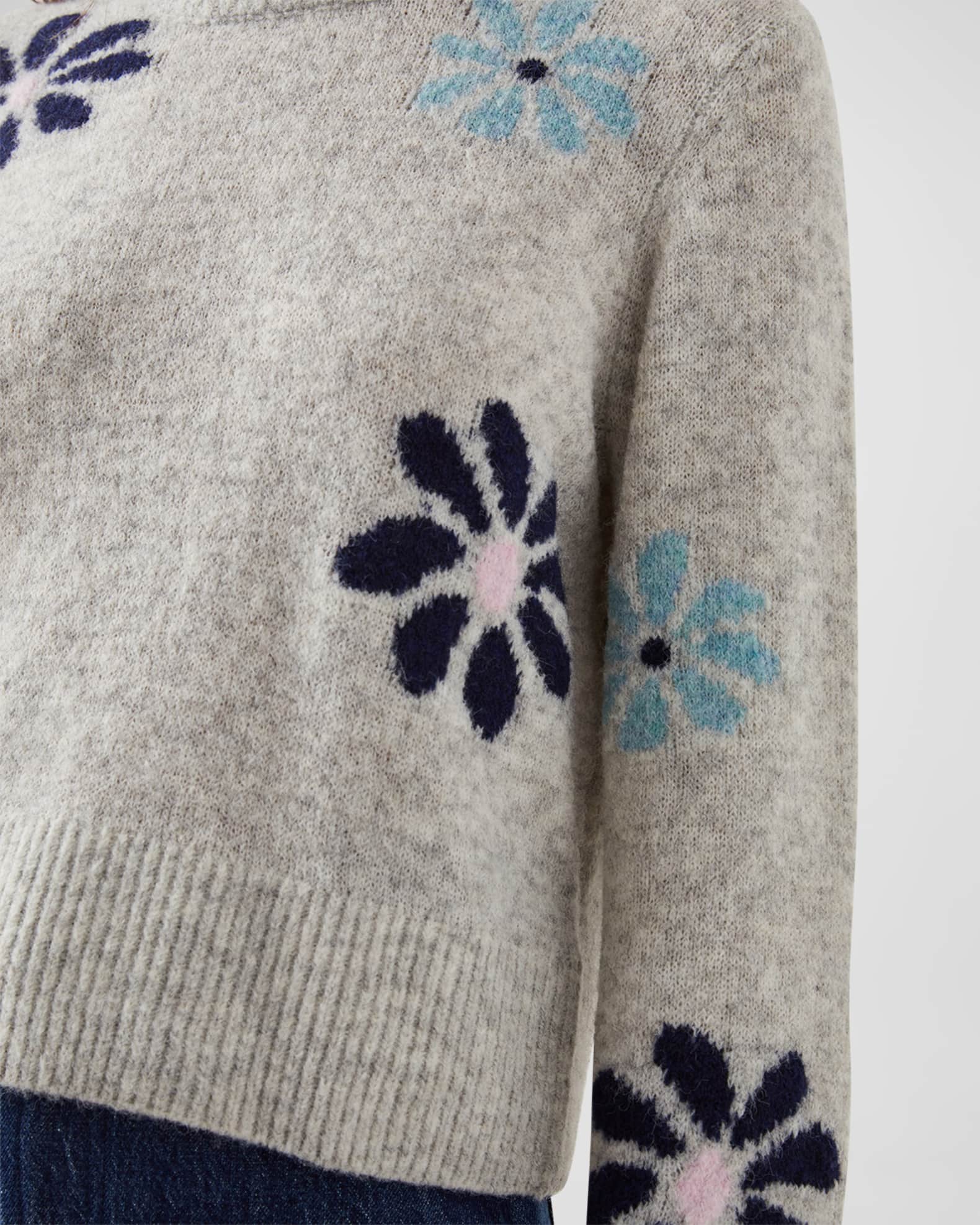 Rails Anise Intarsia-Knit Floral Sweater | Neiman Marcus