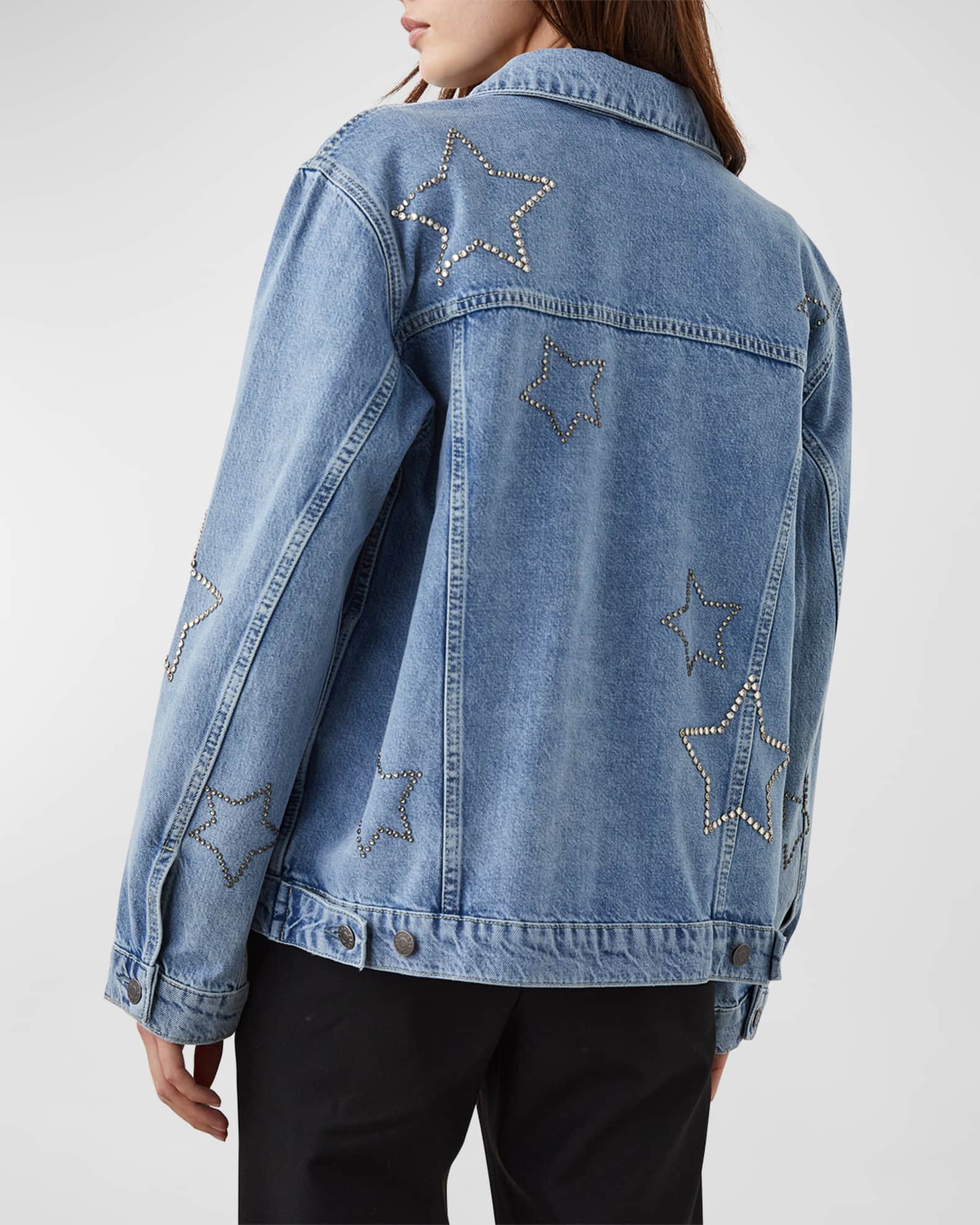 Rails Grove Embellished Star Denim Jacket | Neiman Marcus