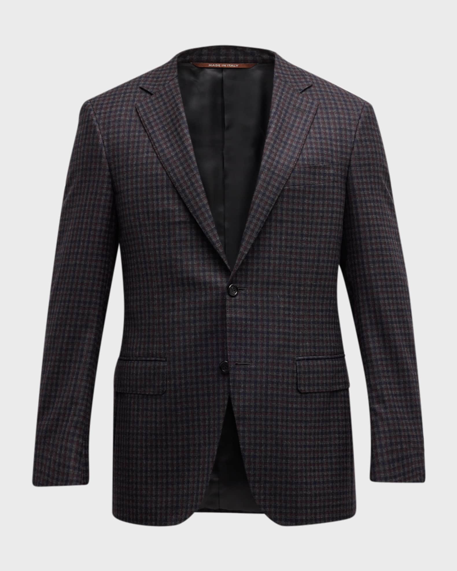 Canali Men's Check Wool Sport Coat | Neiman Marcus