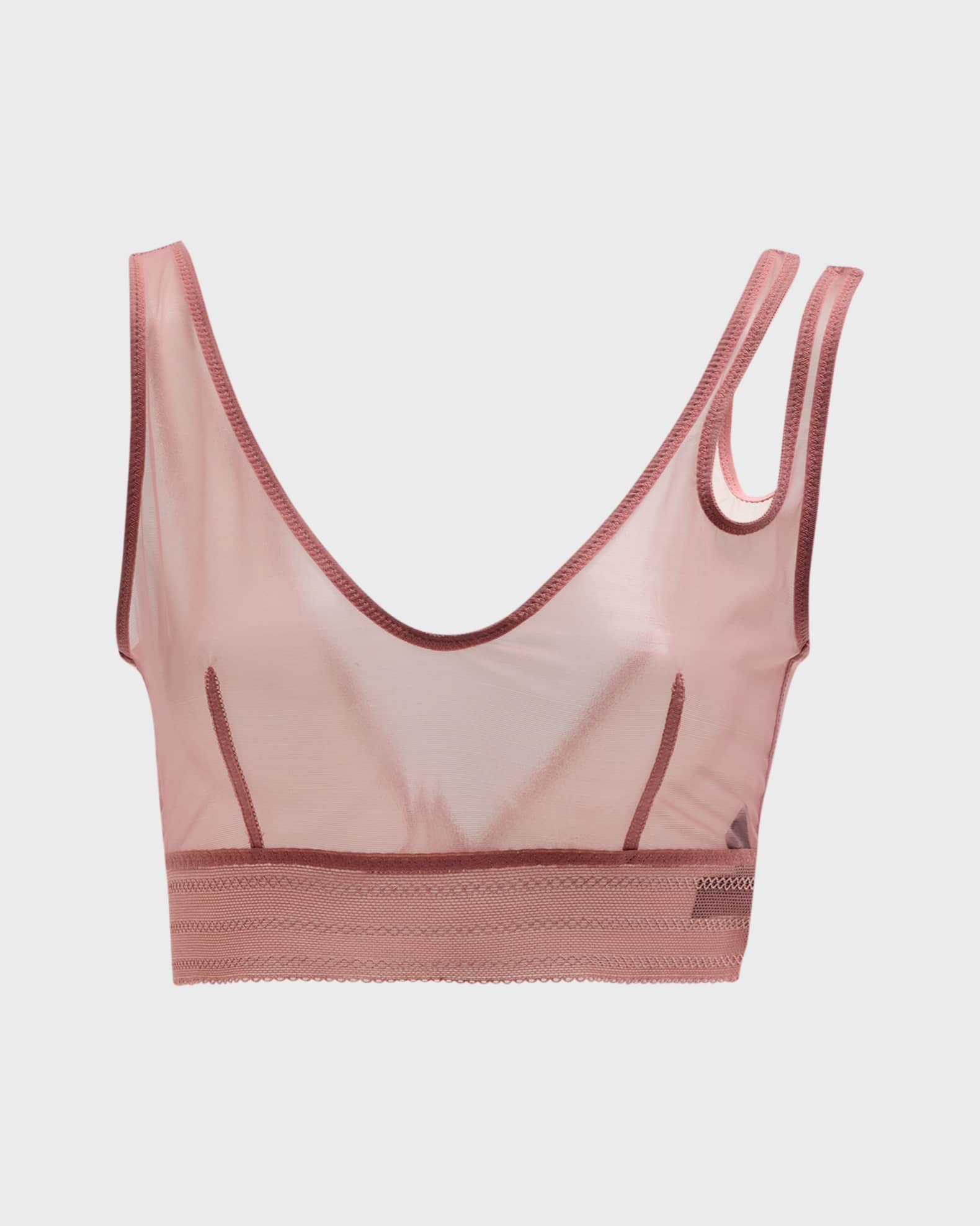 Else Bare Sheer Cutout Sporty Bra | Neiman Marcus
