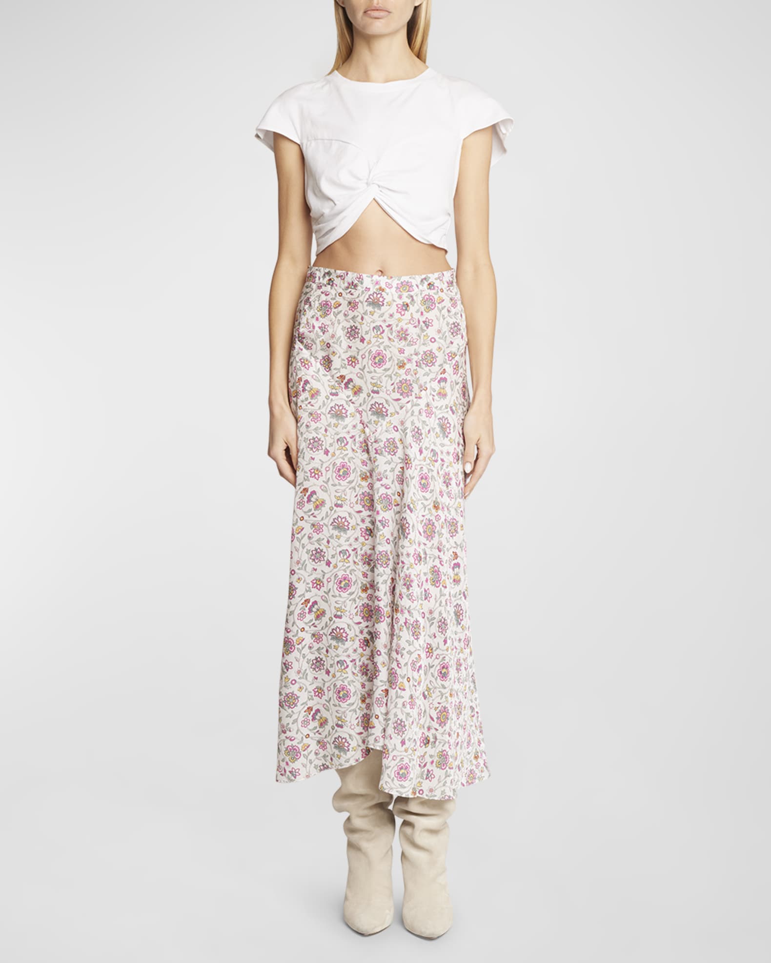 Isabel Marant Lisanne Floral Midi Skirt | Neiman Marcus