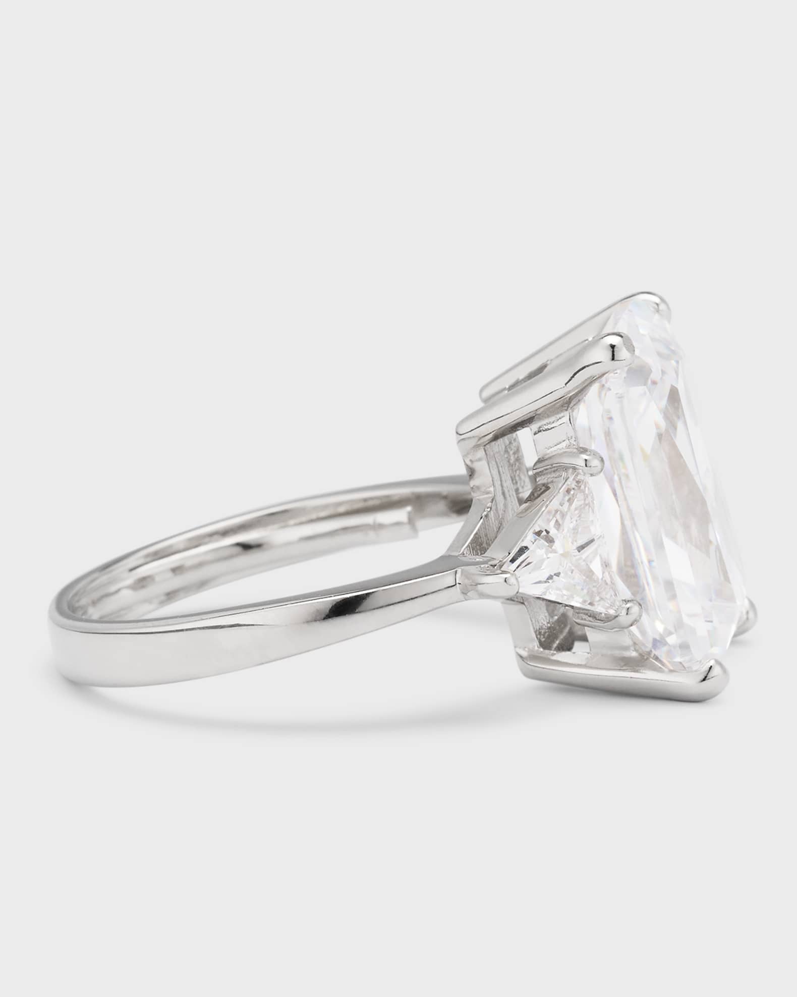 Golconda by Kenneth Jay Lane Emerald-Cut Cubic Zirconia with Trillion ...