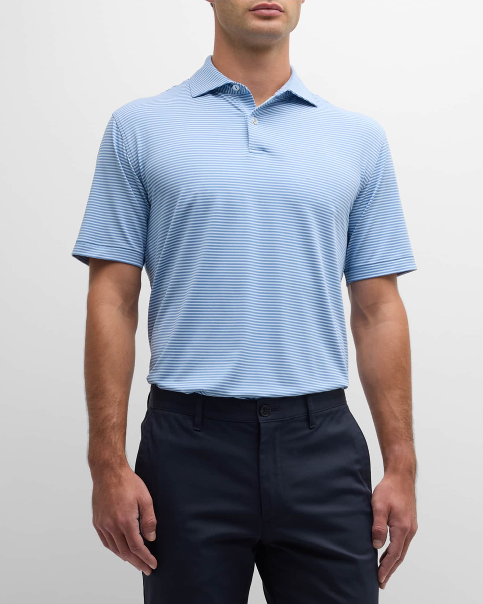 Peter Millar Men's Ambrose Performance Jersey Polo Shirt | Neiman Marcus