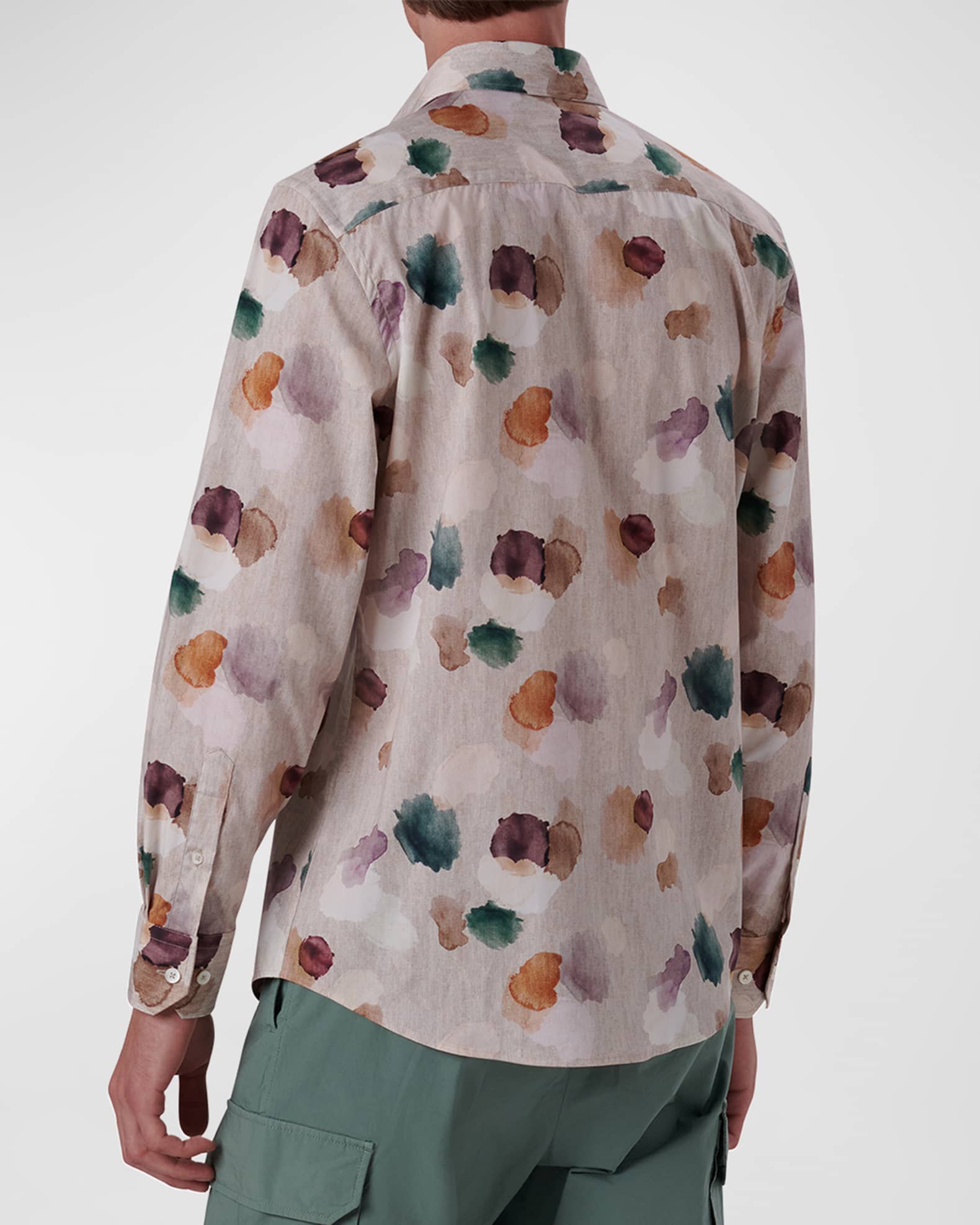 Bugatchi Men's Slim Fit Cotton-Stretch Sport Shirt | Neiman Marcus