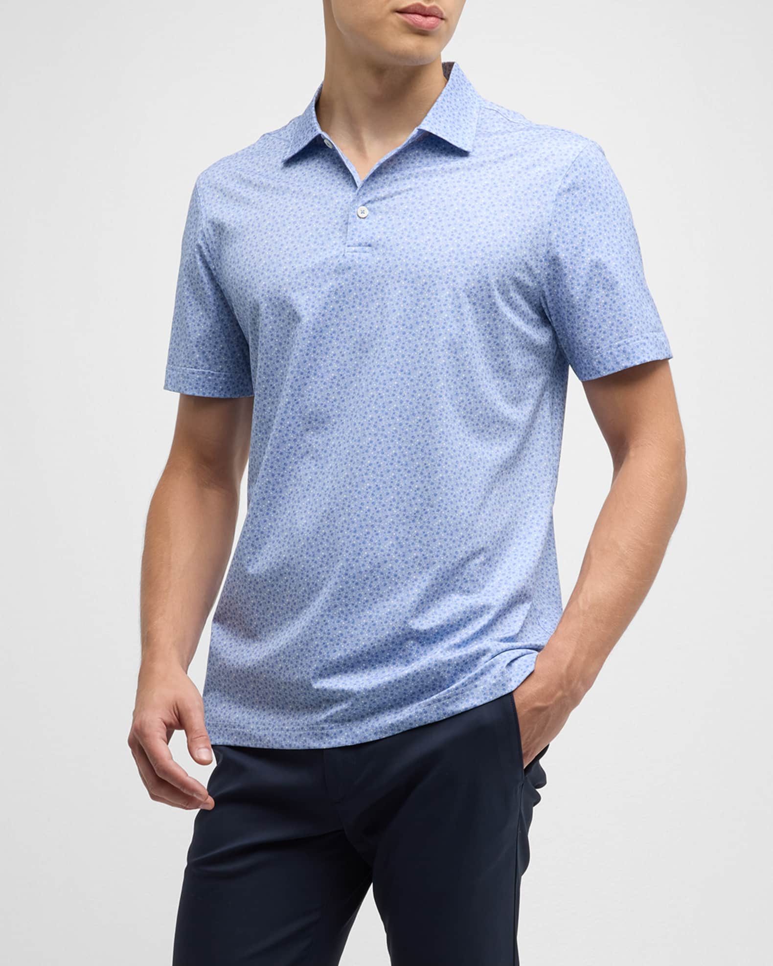 Bugatchi Men's OoohCotton Tech Polo Shirt | Neiman Marcus
