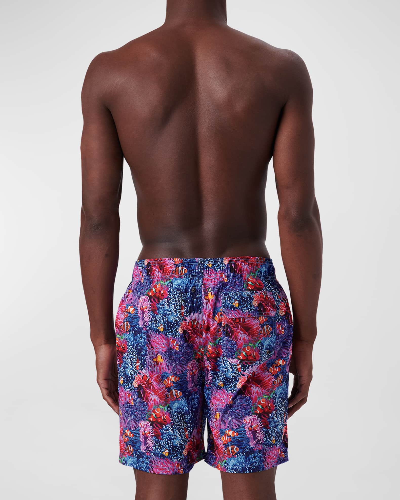 Bugatchi Men's Coral Reef Swim Trunks | Neiman Marcus